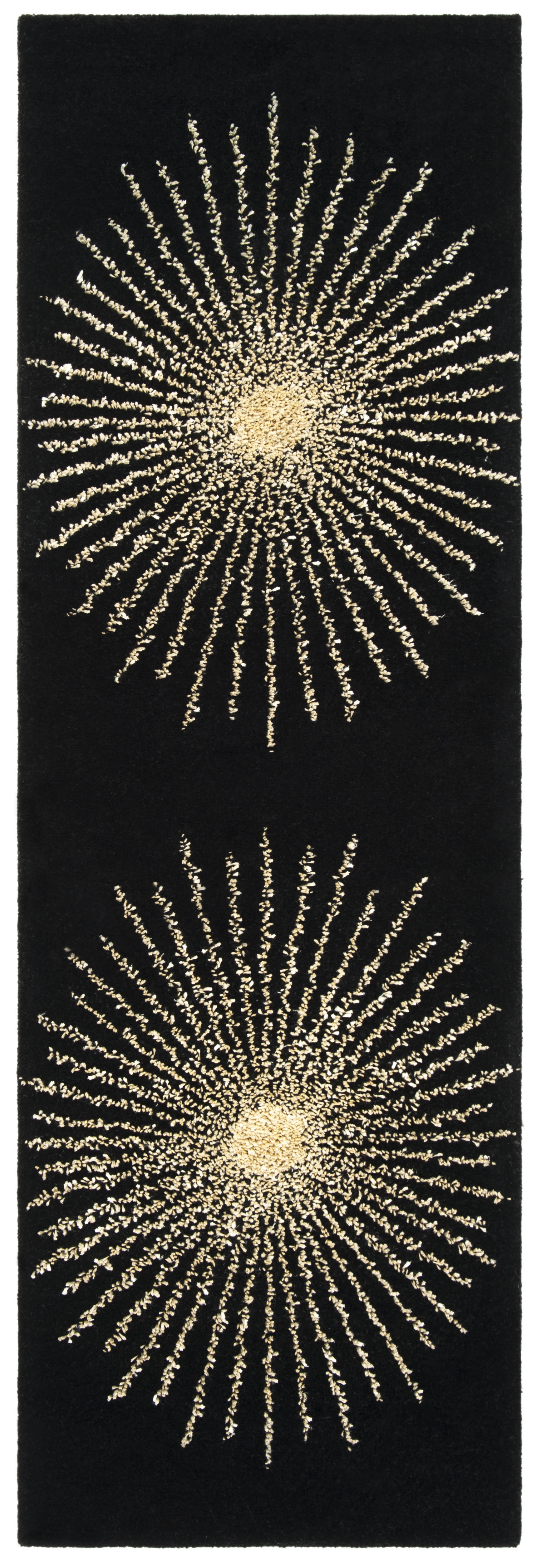 SAFAVIEH Soho Michelle Geometric Runner Rug, Black/Beige, 2'6" x 10 ...