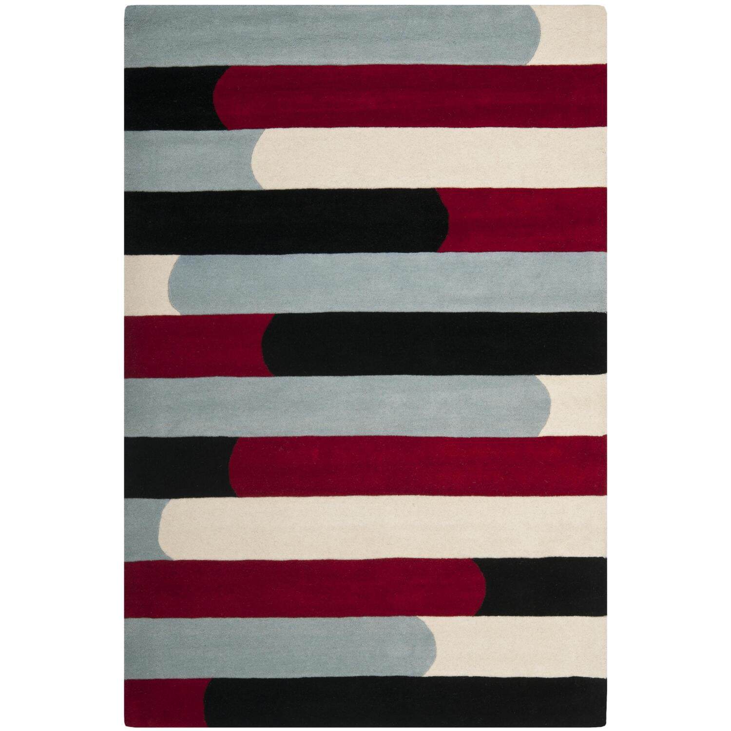 SAFAVIEH Soho Proinsias Striped Area Rug, Ivory/Multi, 5' x 8 ...
