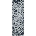 SAFAVIEH Soho Stones Accent Wool Runner Rug, Grey/Ivory, 2'6" x 8 ...