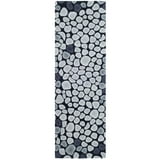 SAFAVIEH Soho Stones Accent Wool Runner Rug, Grey/Ivory, 2'6" x 8 ...