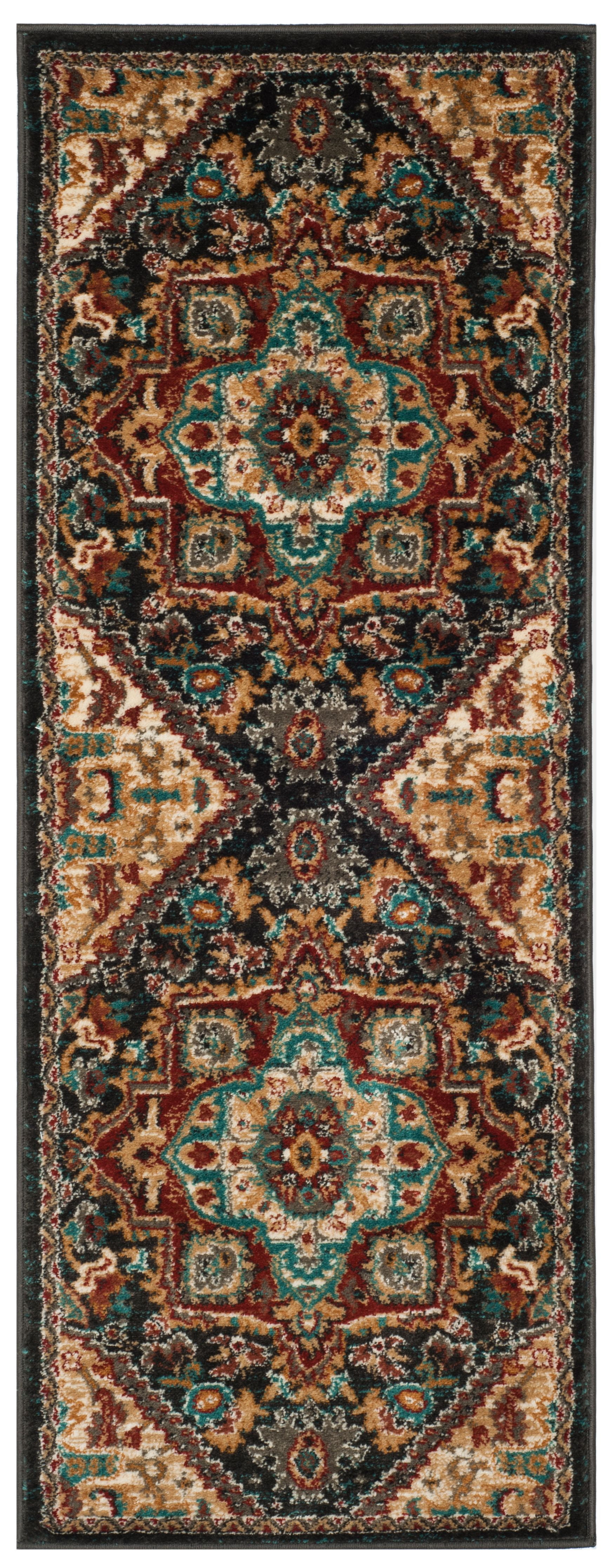 SAFAVIEH Summit Collection SMT293A Dark Grey / Red Rug - Walmart.com