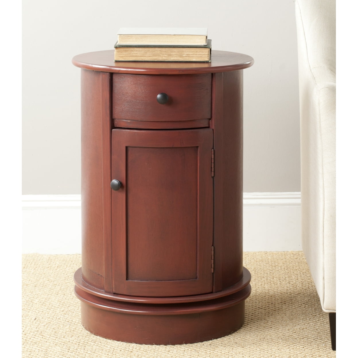 SAFAVIEH Tabitha Swivel Accent Table Red - Walmart.com