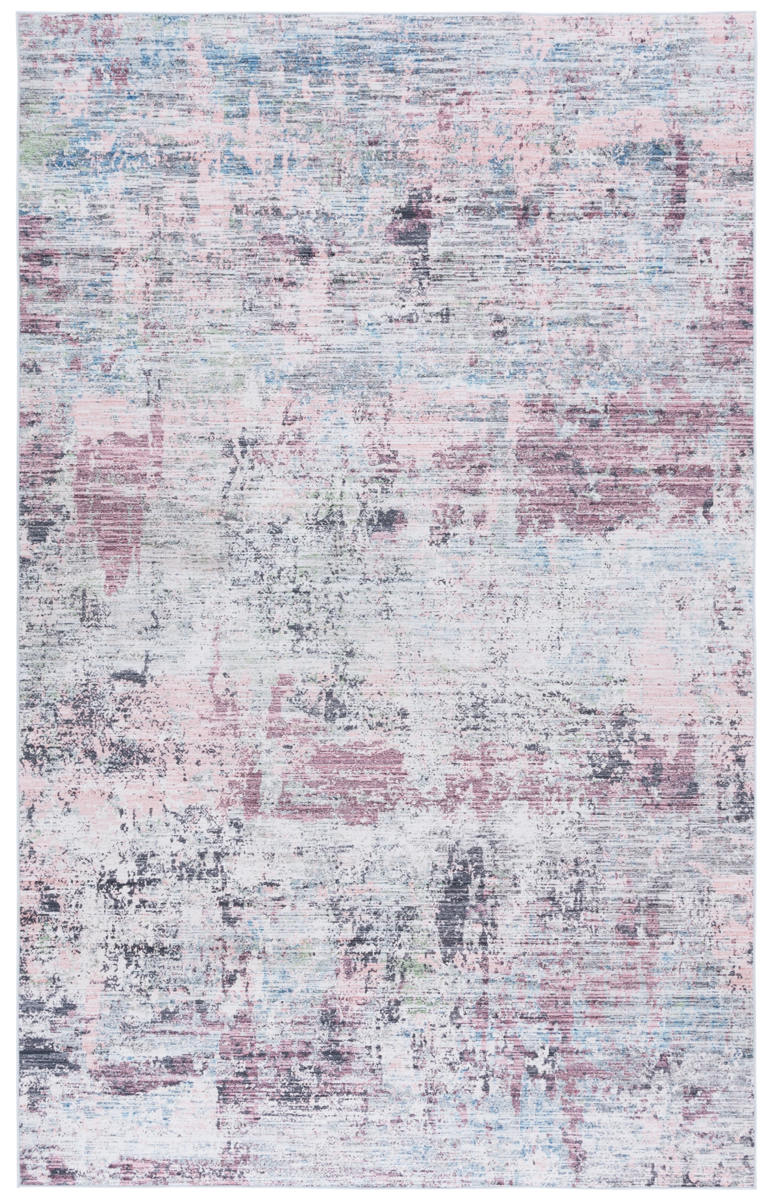 SAFAVIEH Tacoma Marlyne Abstract Machine Washable Area Rug, Plum/Green ...