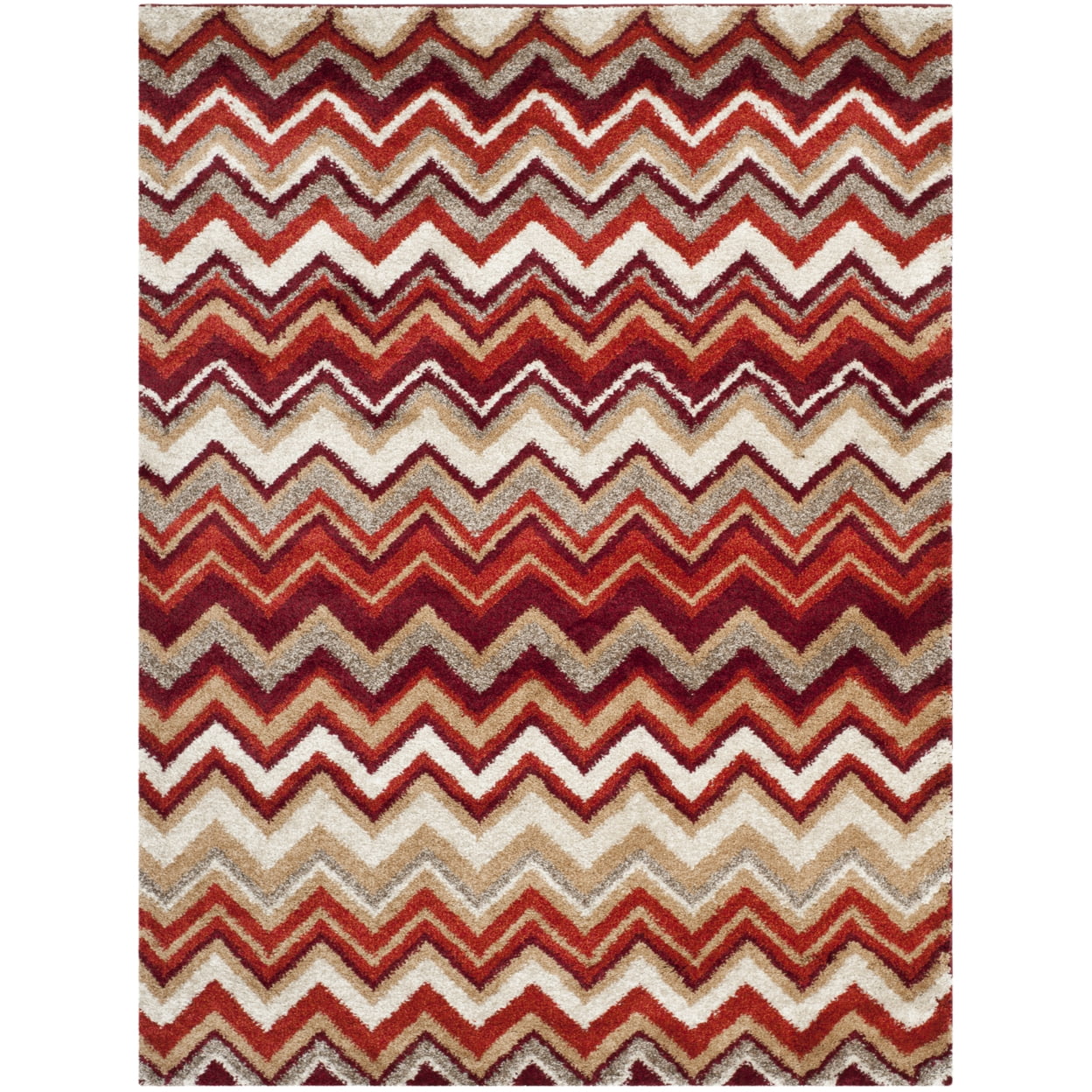 SAFAVIEH Tahoe Collection TAH477B Beige / Terracotta Rug - Walmart.com