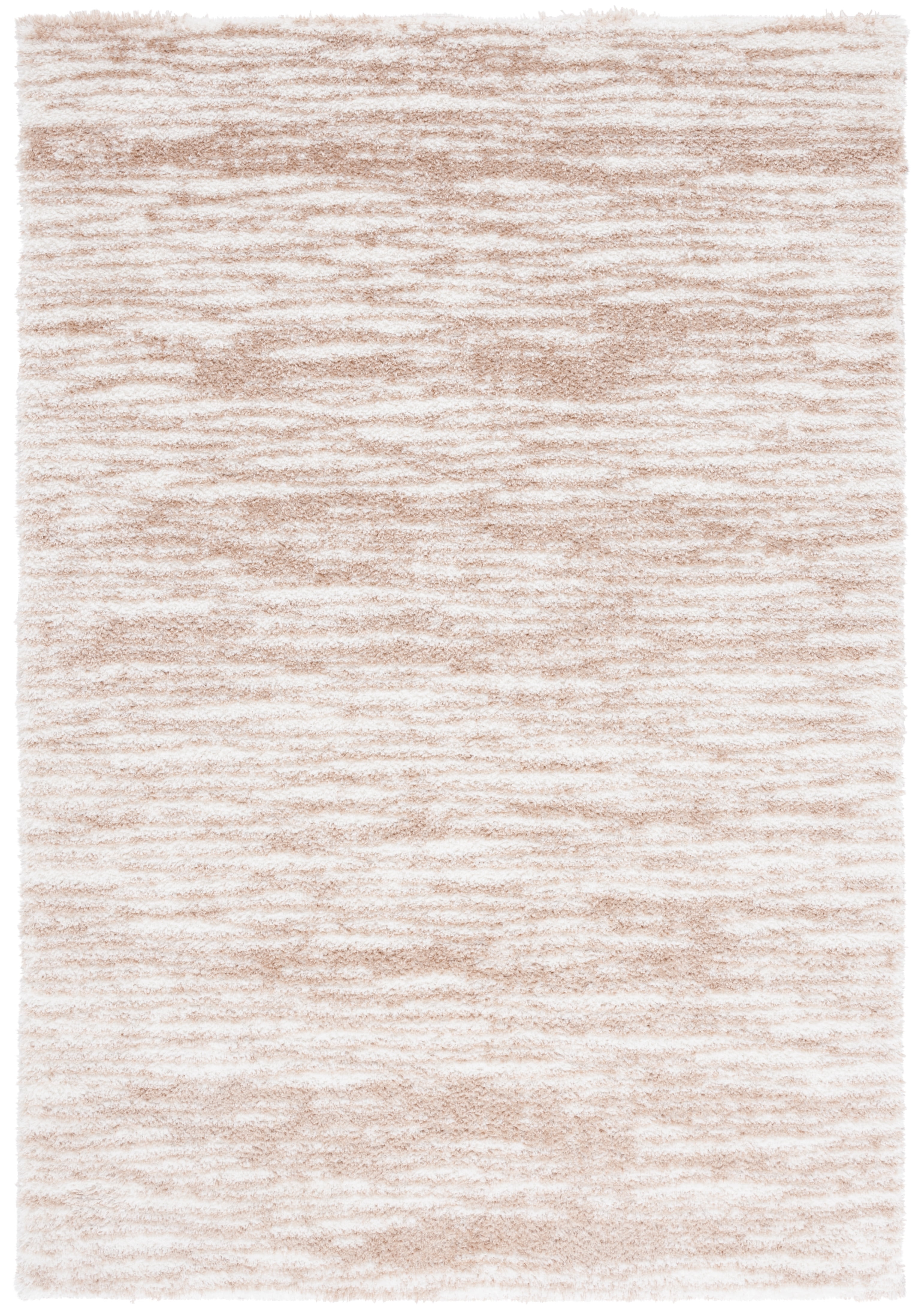 SAFAVIEH Tahoe Leann Distressed Shag Area Rug, Ivory/Gold, 8' x 10 ...