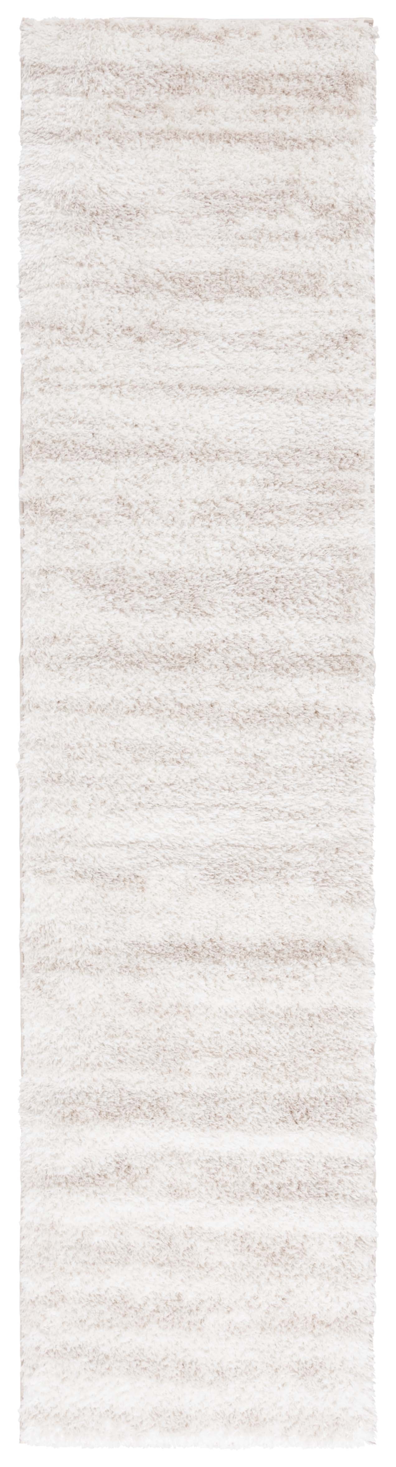 SAFAVIEH Tahoe Tyson Striped Shag Runner Rug, Ivory/Beige, 2' x 8 ...