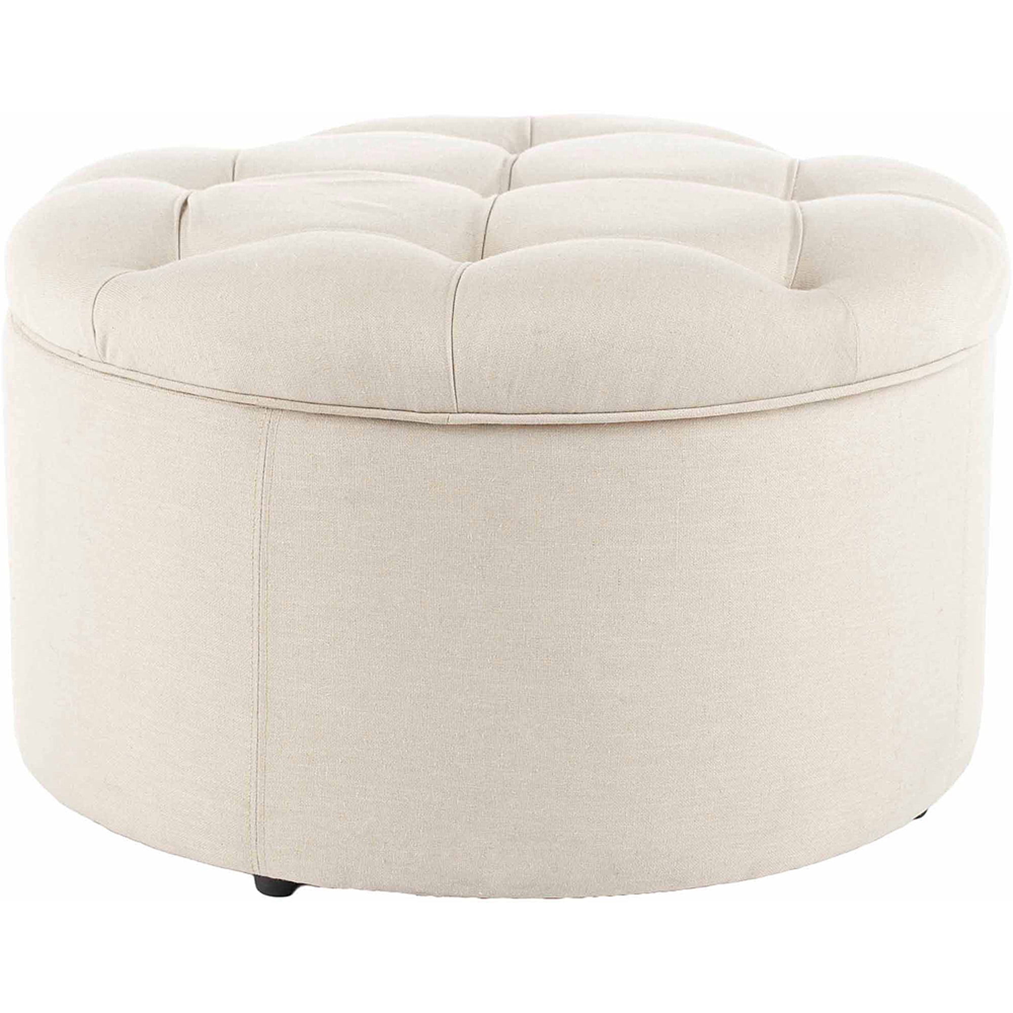 SAFAVIEH Tanisha Round Shoe Storage Ottoman, Off-White/Floral - Walmart.com