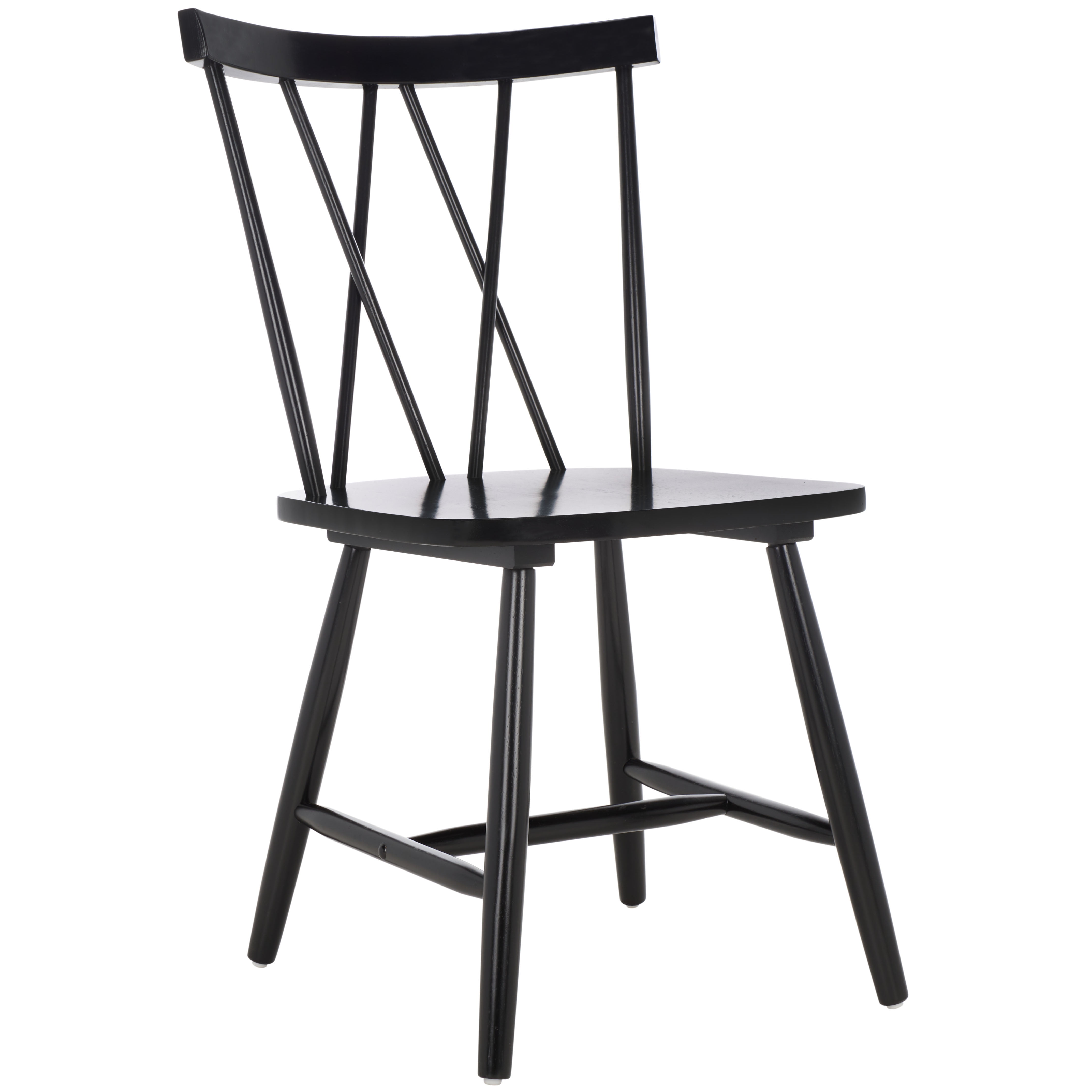 SAFAVIEH Tayten Contemporary Spindle Back Dining Chair, Black (20.9 in ...
