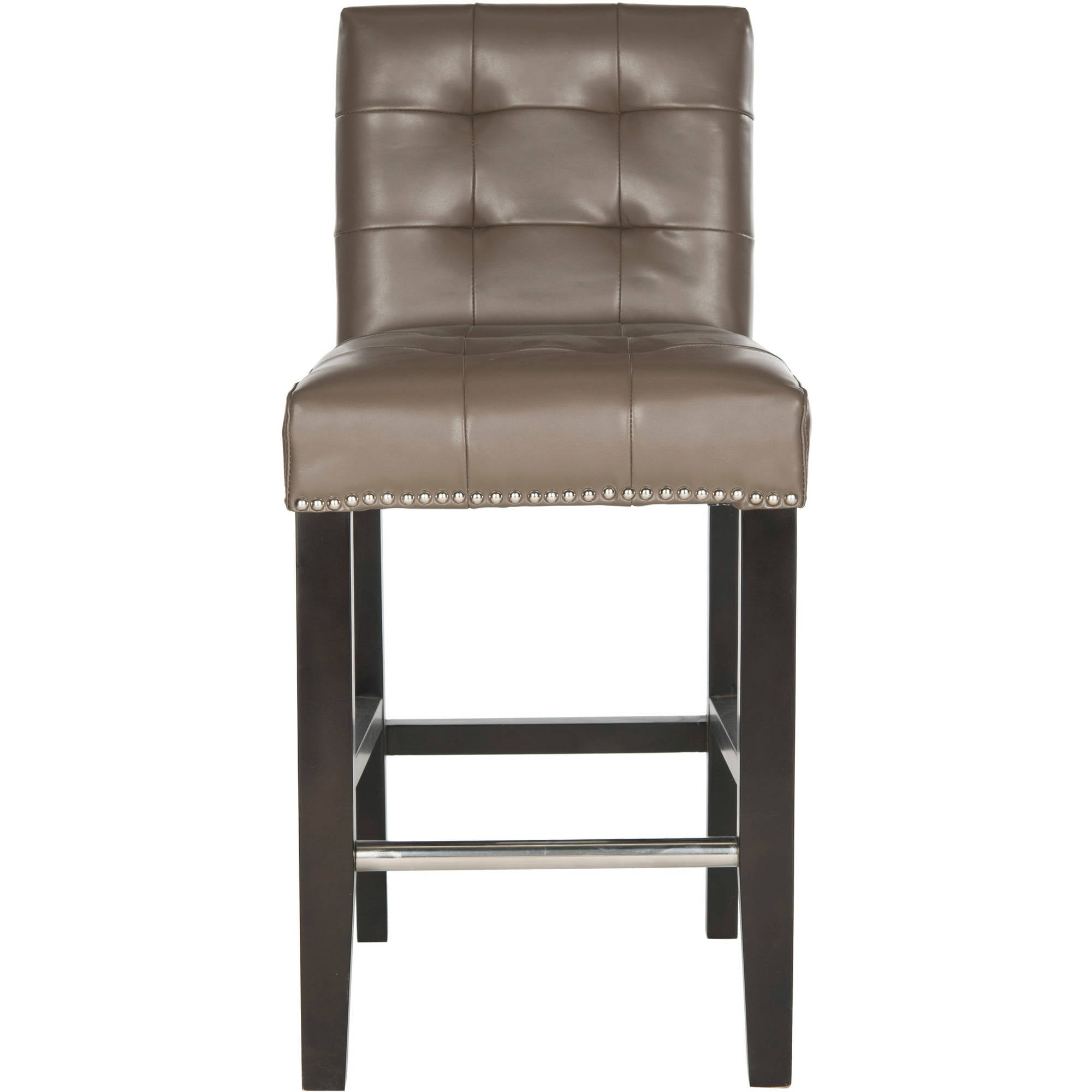 SAFAVIEH Thompson Rustic Glam Tufted Counter Stool with Footrest, Clay ...