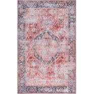 SAFAVIEH Tucson Roslyn Traditional Machine Washable Area Rug, 6' x 9 ...
