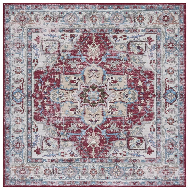 SAFAVIEH Tucson Camillo Traditional Machine Washable Area Rug, 6' x 6 ...