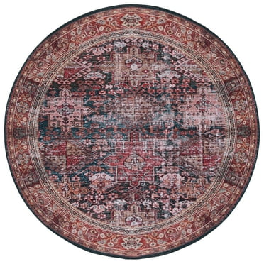 SAFAVIEH Tucson Nazca Traditional Machine Washable Area Rug, 5' x 5 ...