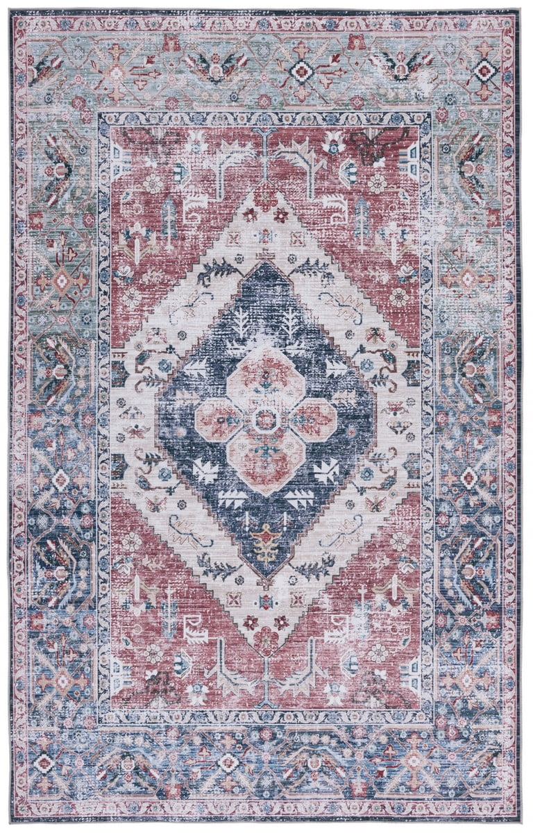 SAFAVIEH Tucson Harlow Traditional Machine Washable Area Rug, 3' x 5 ...