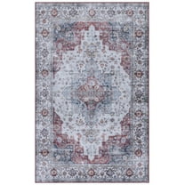 SAFAVIEH Tucson Jimmy Traditional Machine Washable Area Rug, Rust/Green ...