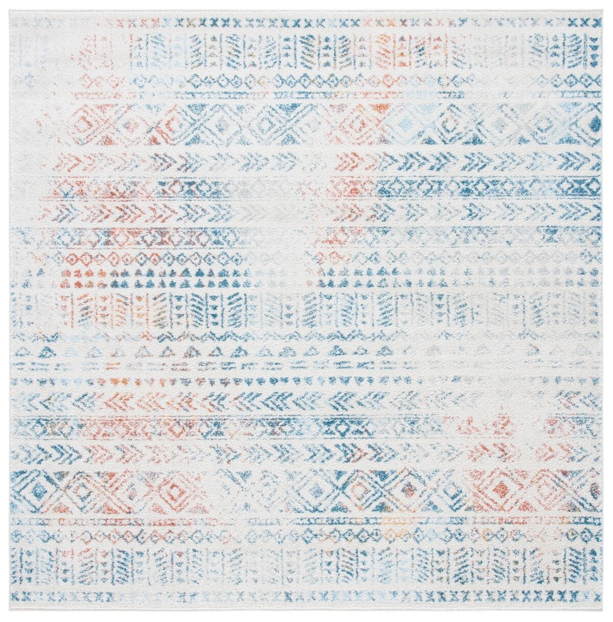 SAFAVIEH Tulum Britton Moroccan Geometric Area Rug, 6'7" x 6'7" Square ...