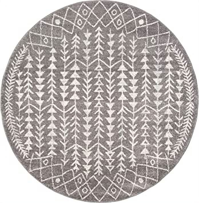 SAFAVIEH Tulum Goddard Oriental Area Rug, Dark Grey/Ivory, 3' x 3 ...