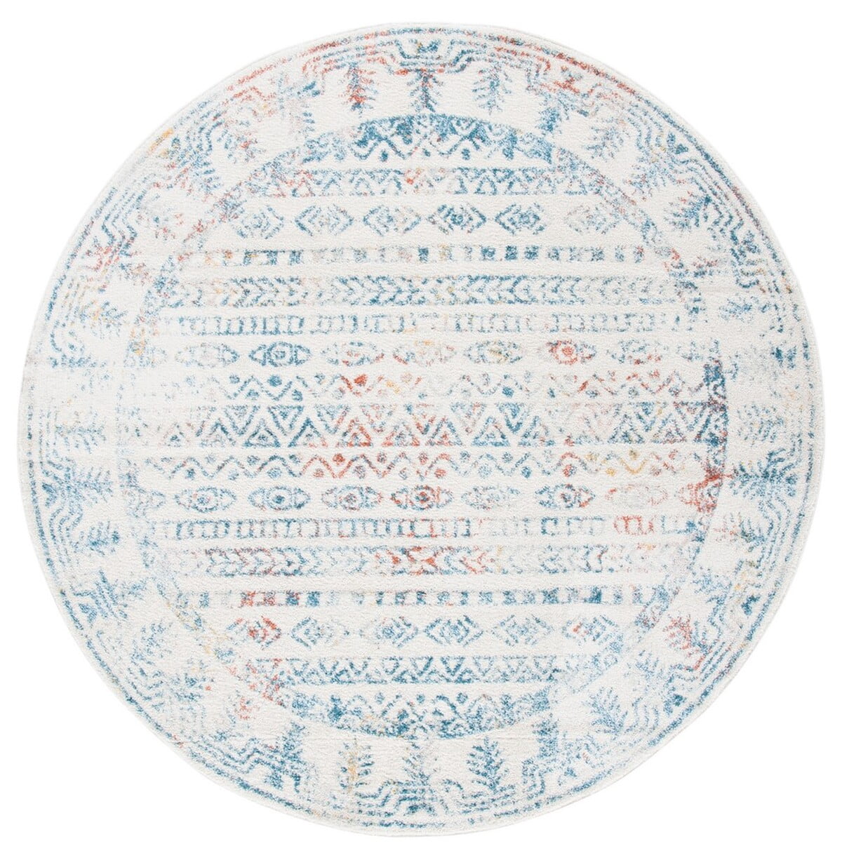 SAFAVIEH Tulum Flint Distressed Southwestern Area Rug, 6'7" x 6'7 ...