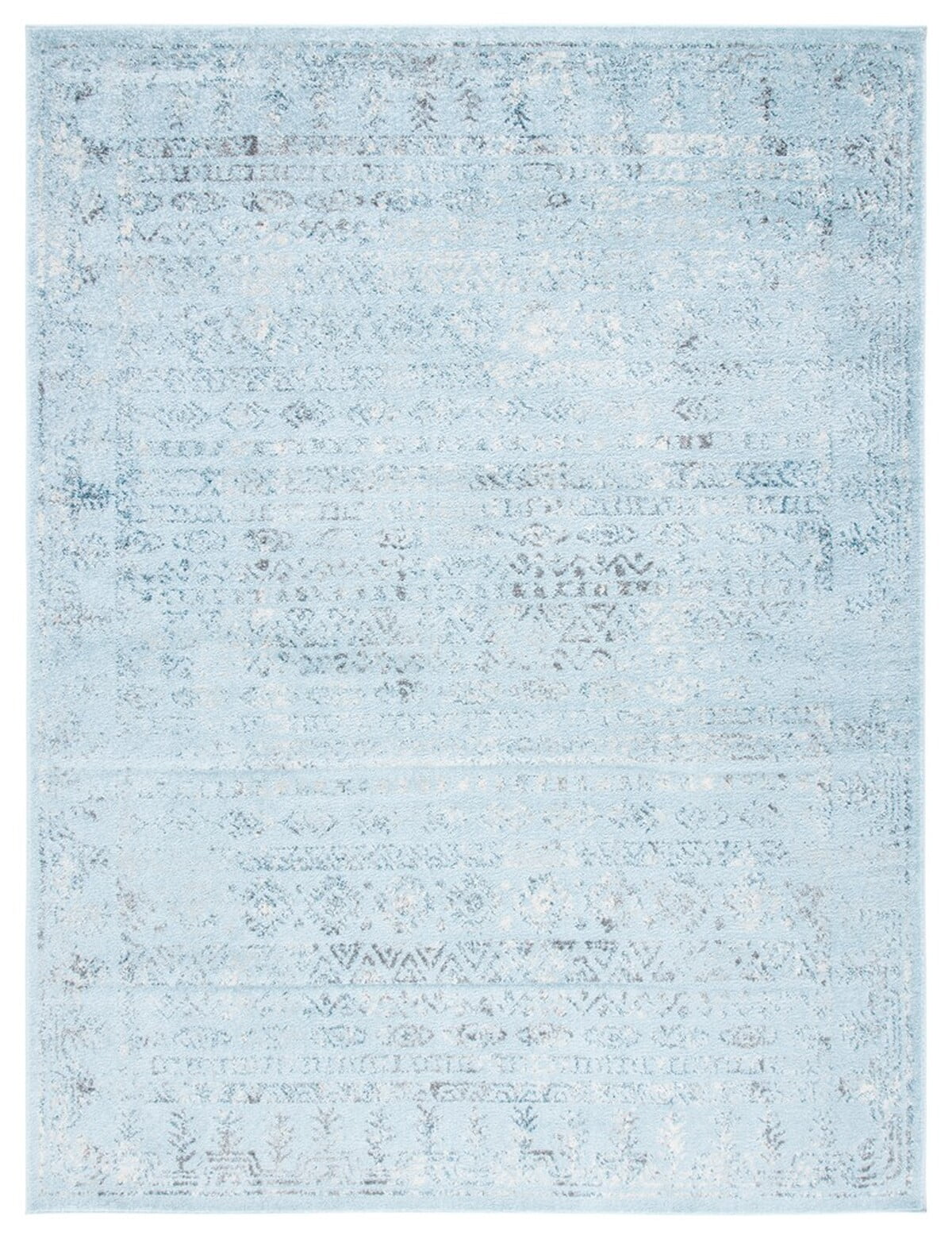 SAFAVIEH Tulum Flint Distressed Southwestern Area Rug, 9' x 12', Aqua ...
