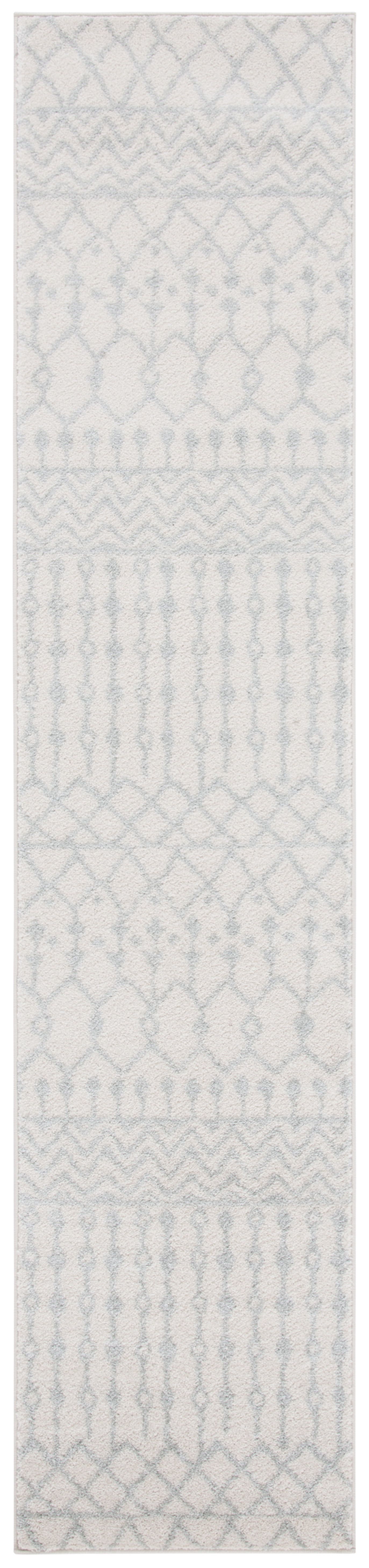 SAFAVIEH Tulum Glen Oriental Runner Rug, Ivory/Light Grey, 2' x 21 ...