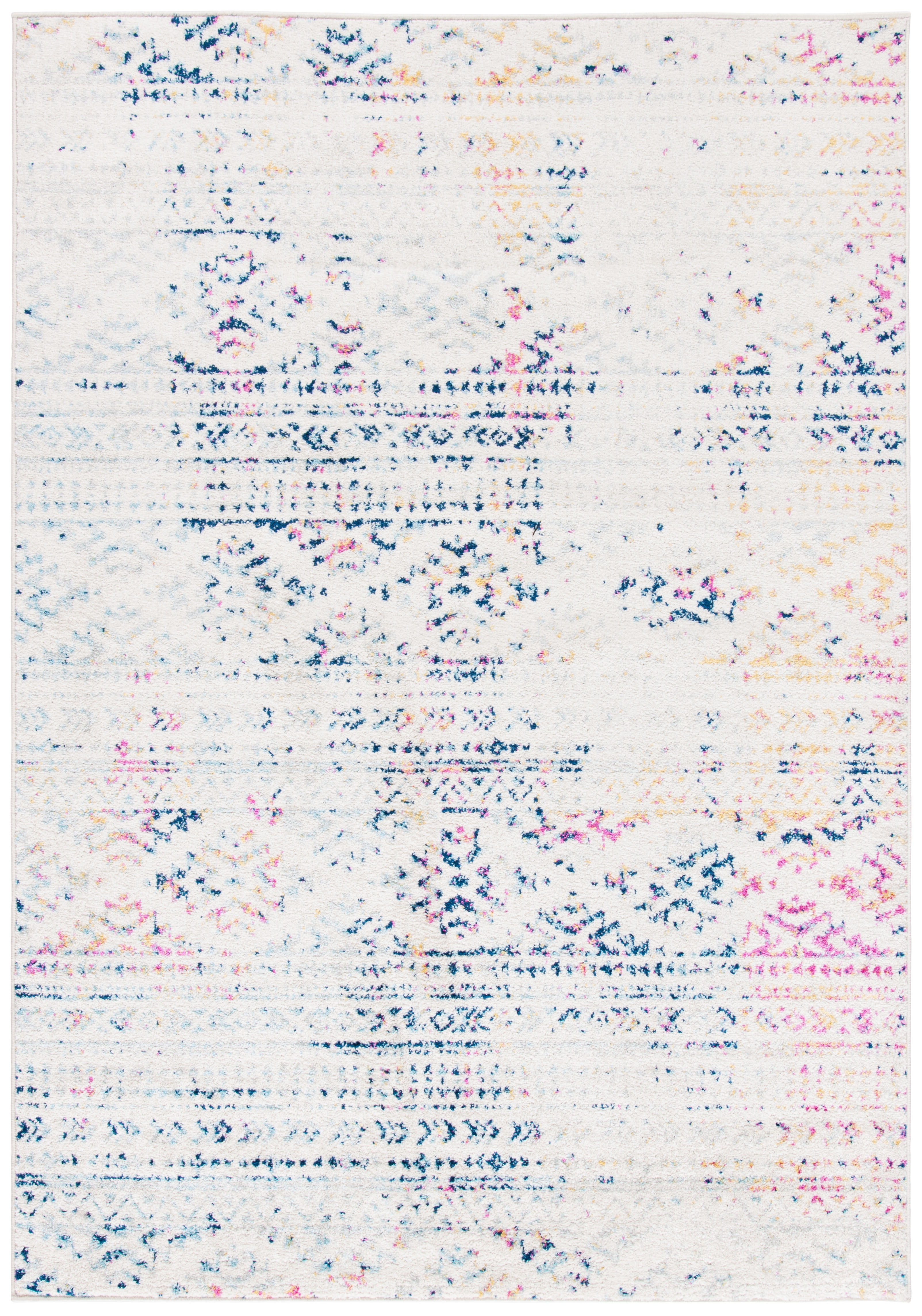 SAFAVIEH Tulum Lakisha Southwestern Area Rug, Ivory/Blue, 3' x 5 ...