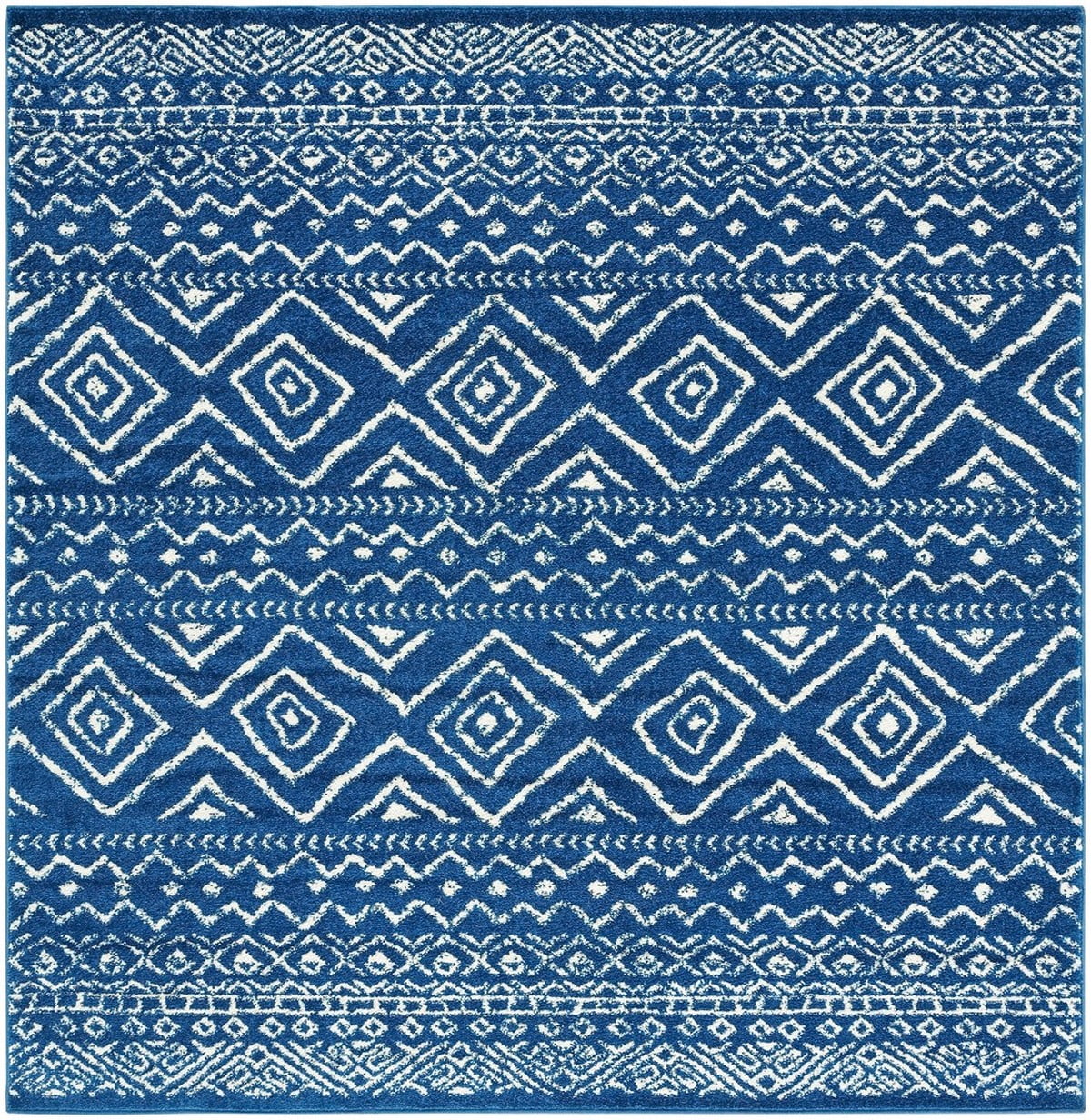 SAFAVIEH Tulum Merletta Moroccan Geometric Area Rug, 5' x 5' Square ...