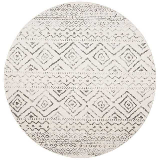 SAFAVIEH Tulum Merletta Moroccan Geometric Area Rug, 9' x 9' Round ...