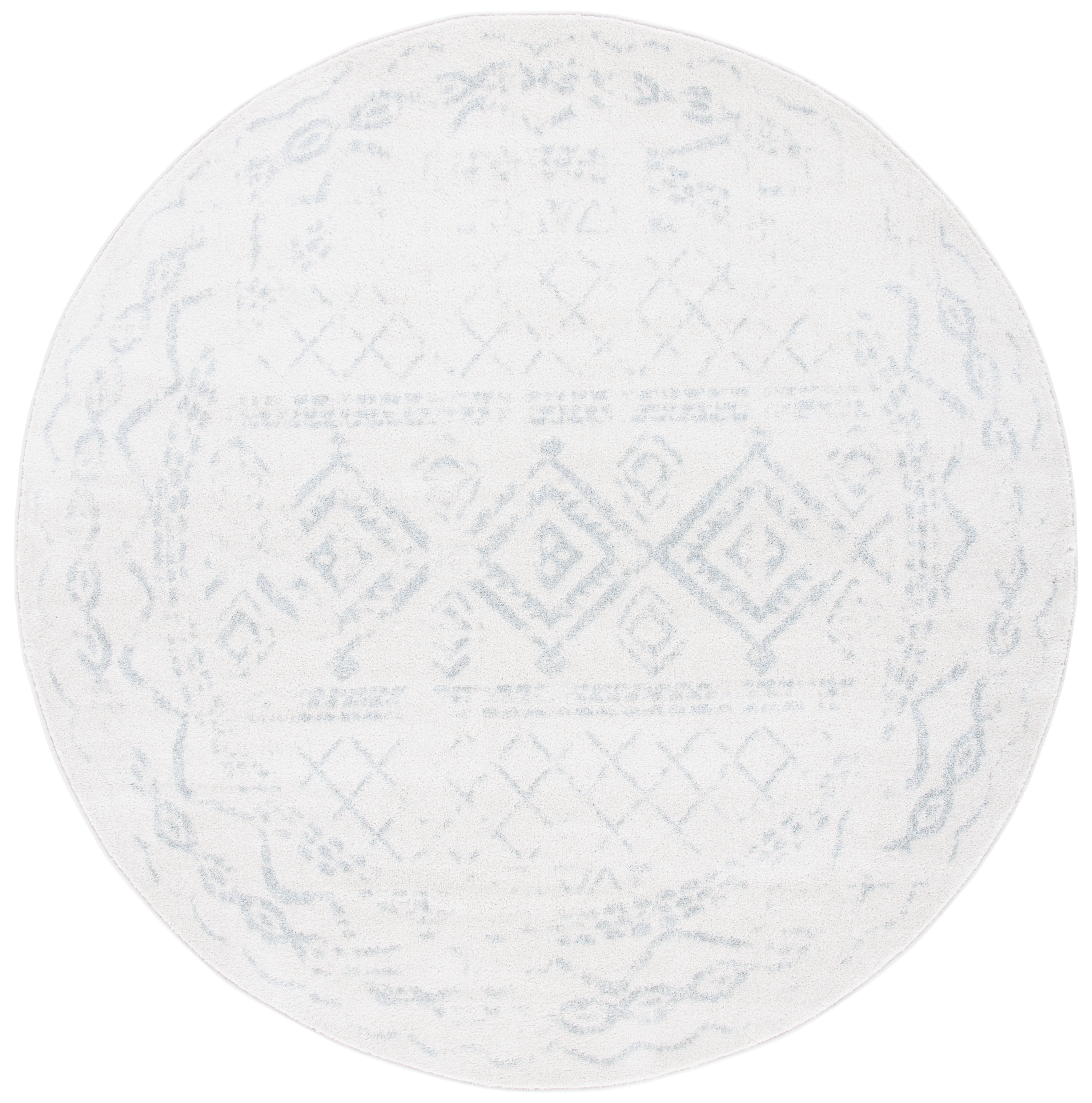 SAFAVIEH Tulum Ronald Oriental Area Rug, Ivory/Light Grey, 3' x 3 ...