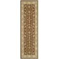SAFAVIEH Tuscany Cory Floral Bordered Wool Runner Rug, Brown/Light Blue ...