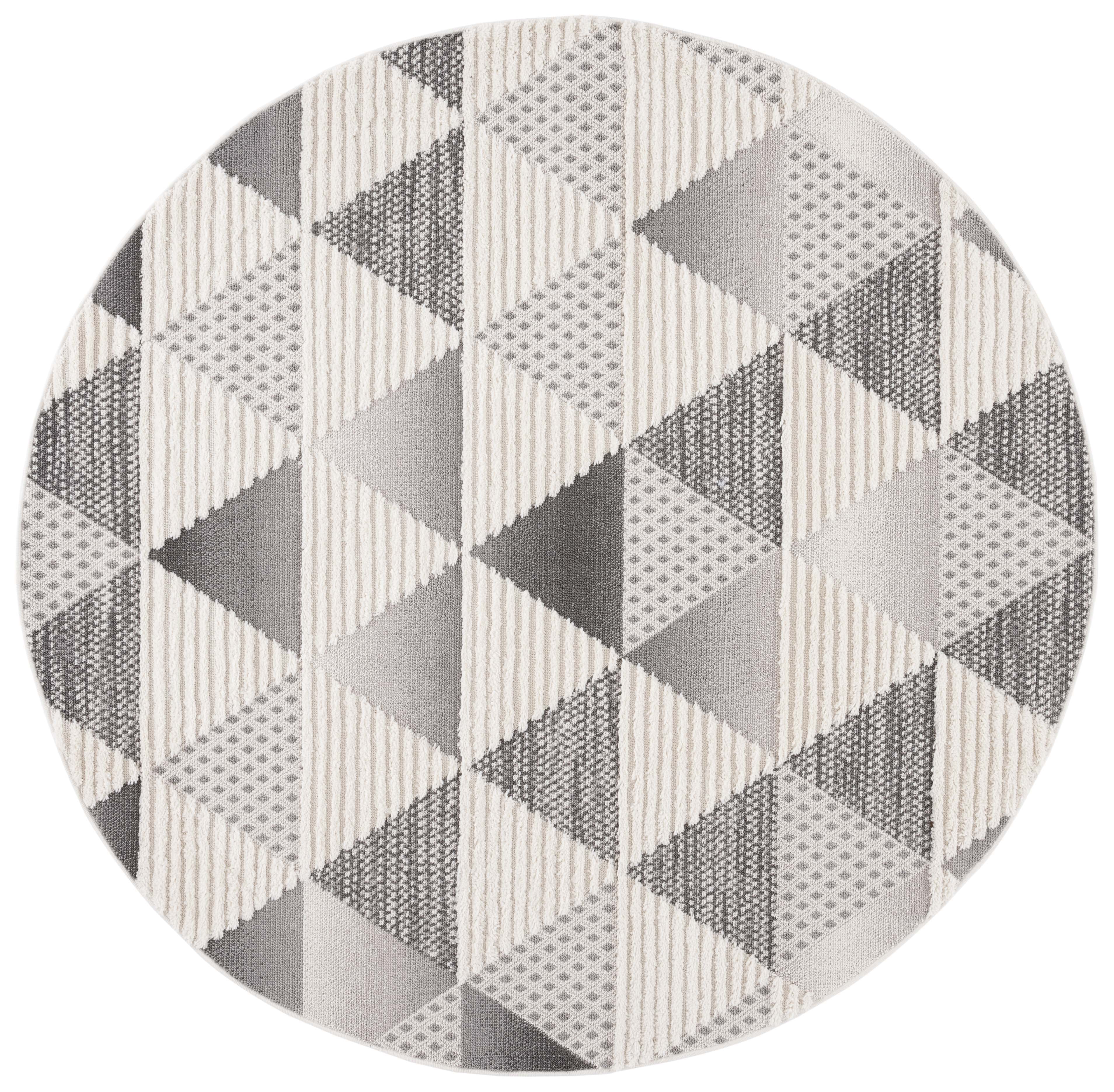 SAFAVIEH Urban Seachlann High Low Triangles with Fringe Area Rug, Grey ...