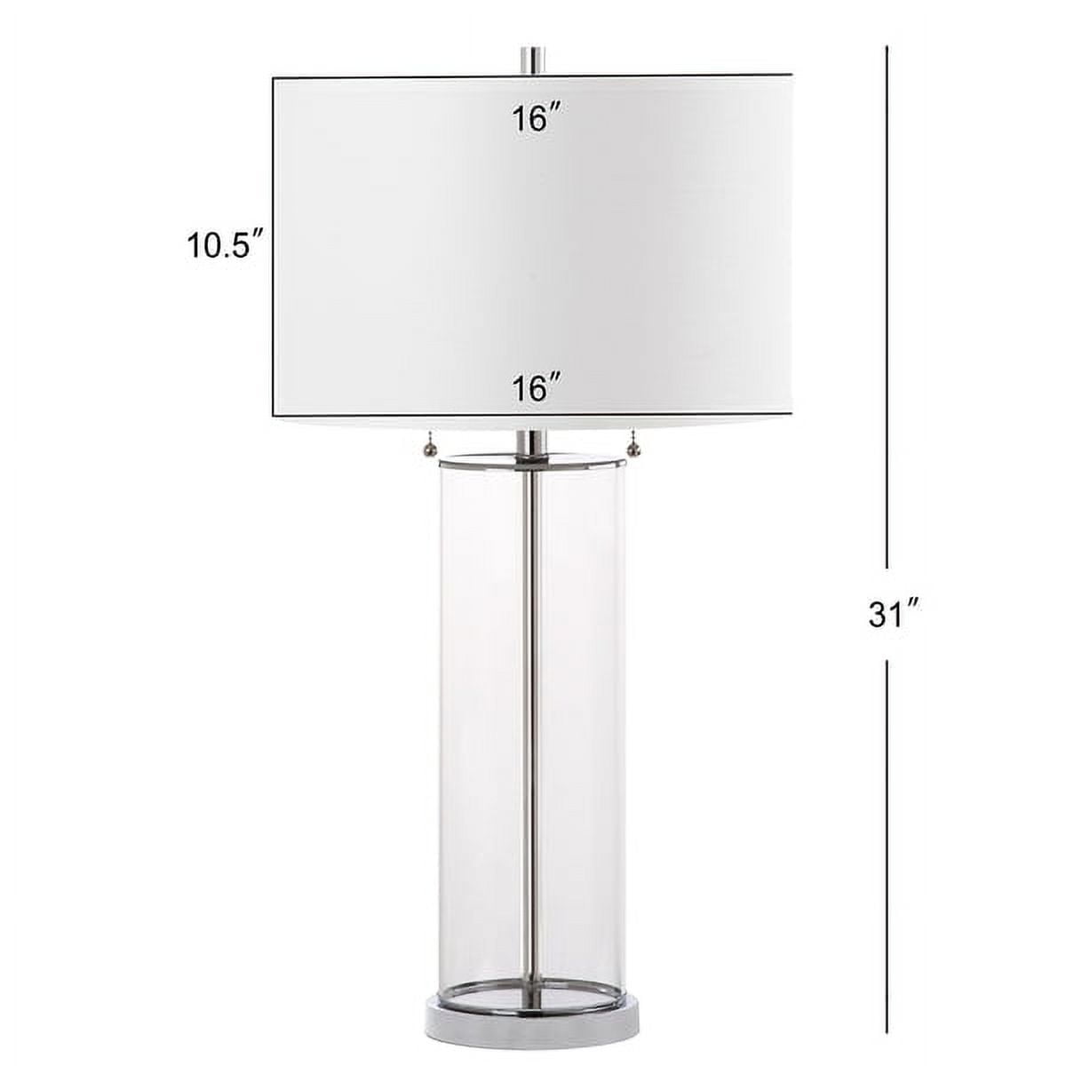 SAFAVIEH Velma 31 in. H Glass Column Table Lamp, Clear, Set of 2 ...