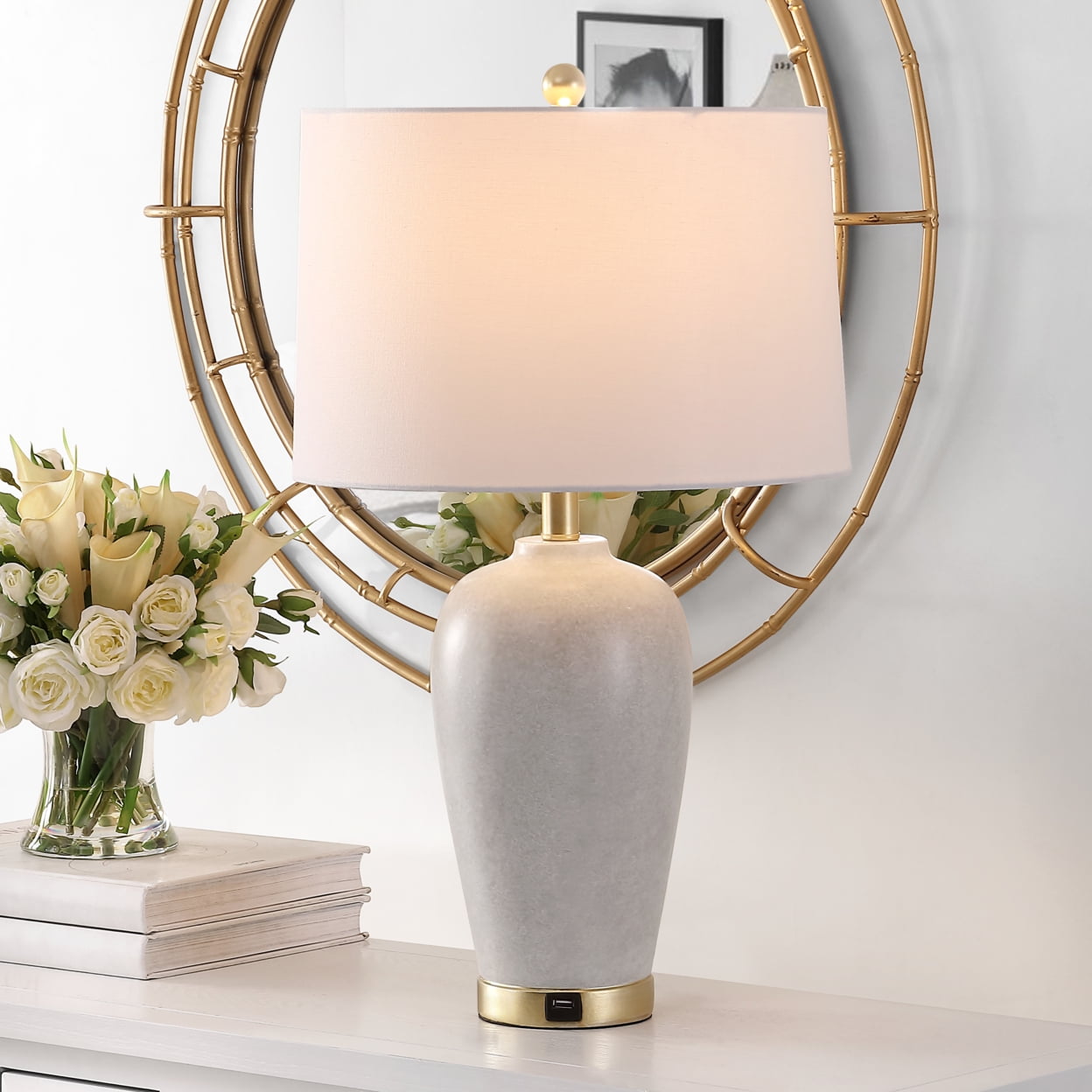 SAFAVIEH Vemeli Modern Solid Table Lamp, Cream, Set of 2 - Walmart.com
