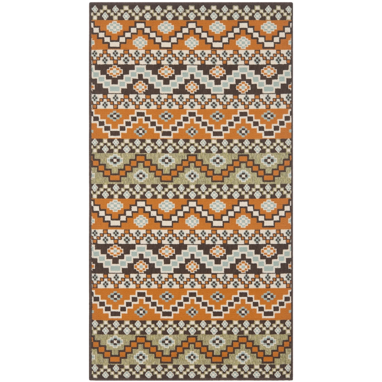 SAFAVIEH Veranda Luwig Geometric Indoor/Outdoor Area Rug, Terracotta ...