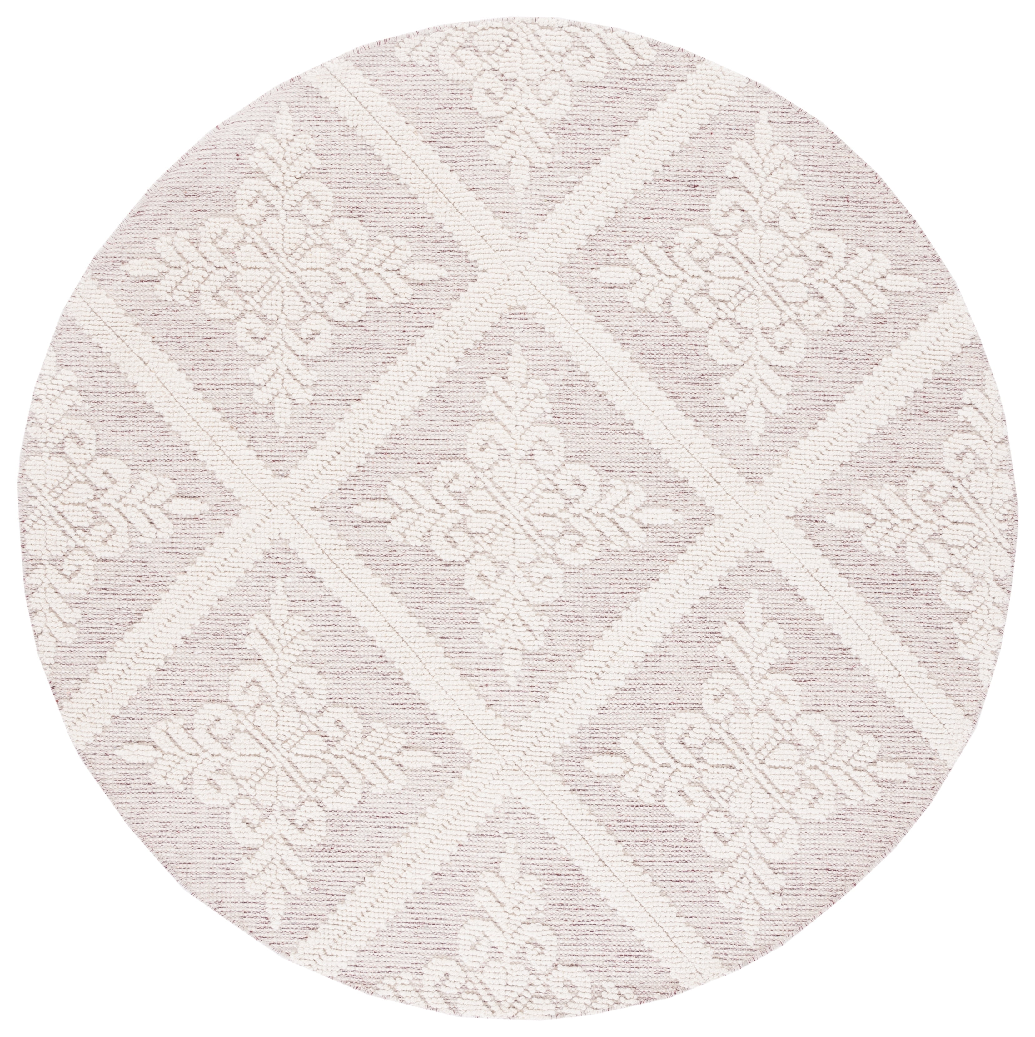 SAFAVIEH Vermont Trinity Floral Geometric Wool Area Rug, Ivory/Red, 6 ...