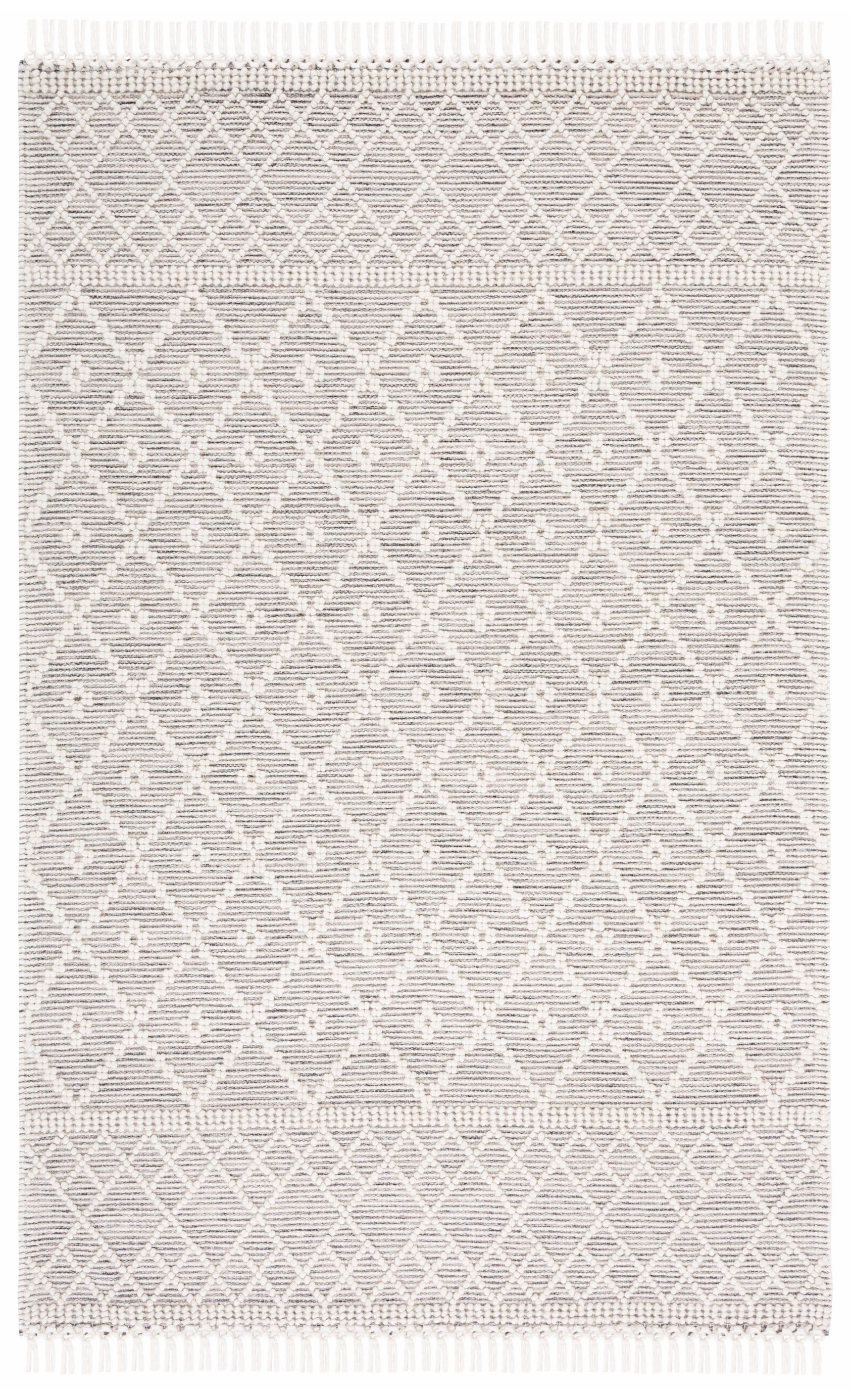 SAFAVIEH Vermont Whitaker Trellis Area Rug, Ivory/Grey, 3' x 5 ...