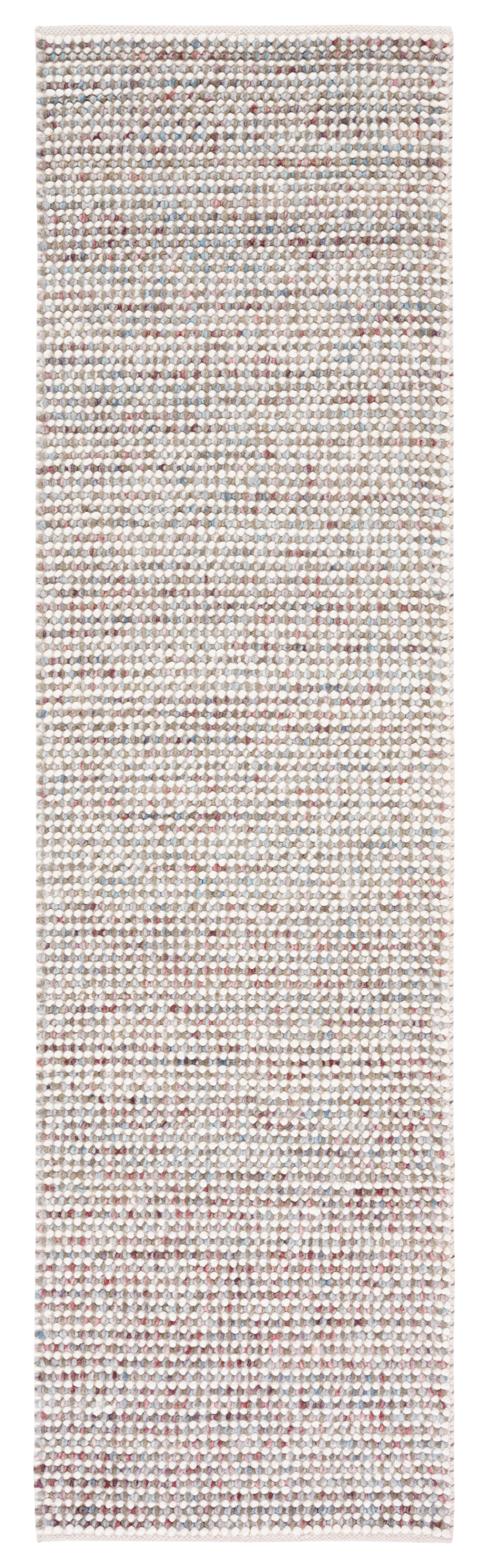 SAFAVIEH Vermont Windsor Solid Runner Rug, Ivory/Grey, 2'3