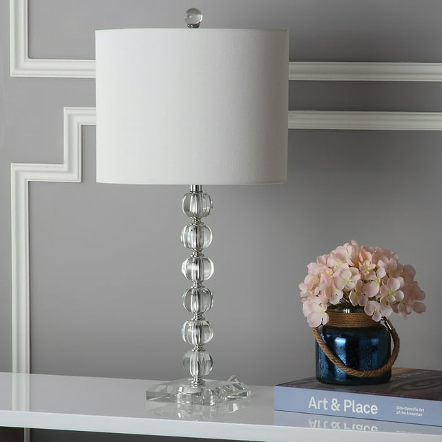 SAFAVIEH Victoria 25 in. H Crystal Ball Table Lamp, Clear, Set of 2 ...