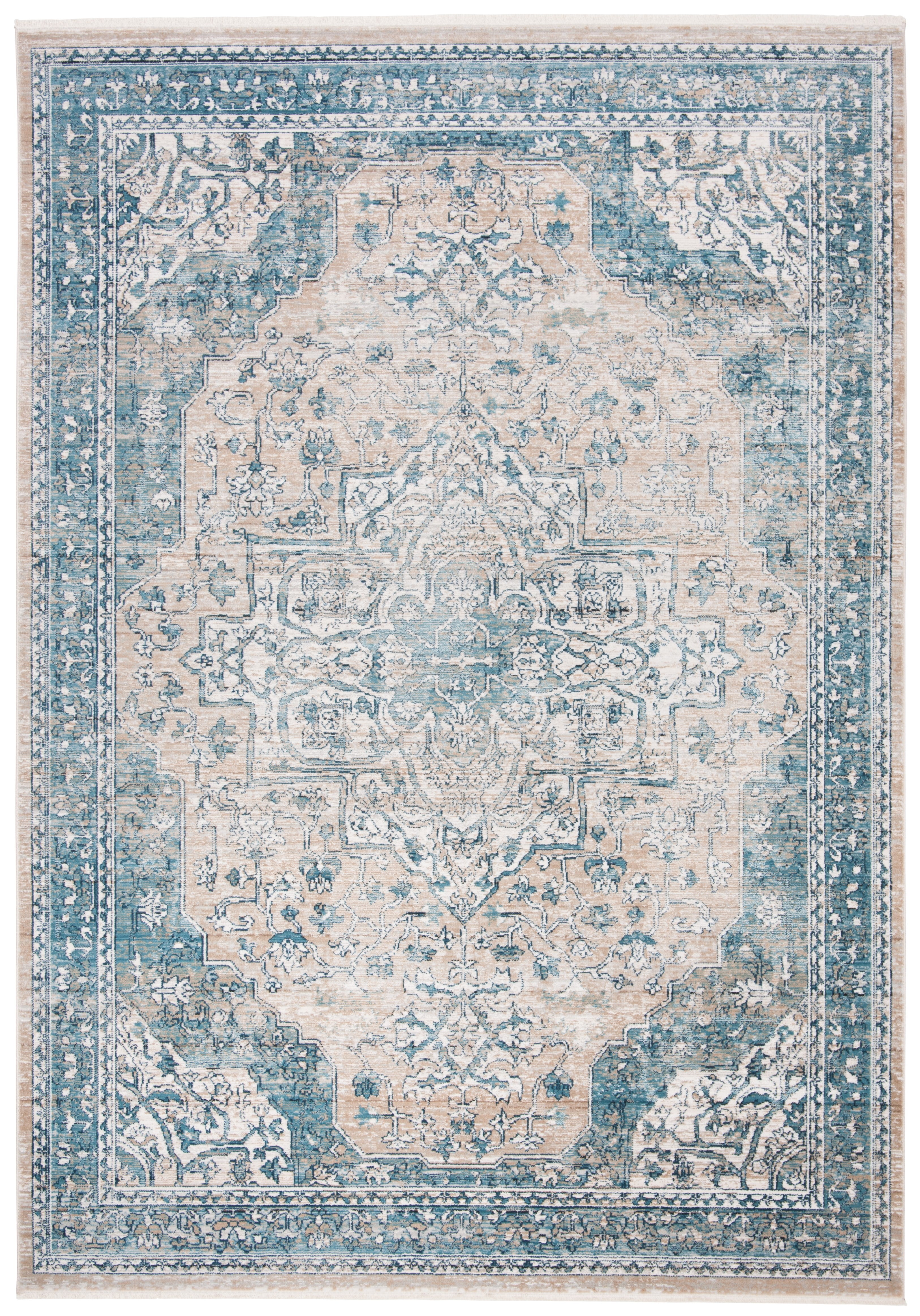 SAFAVIEH Victoria Corine Medallion Area Rug, Blue/Gray, 6' x 9 ...