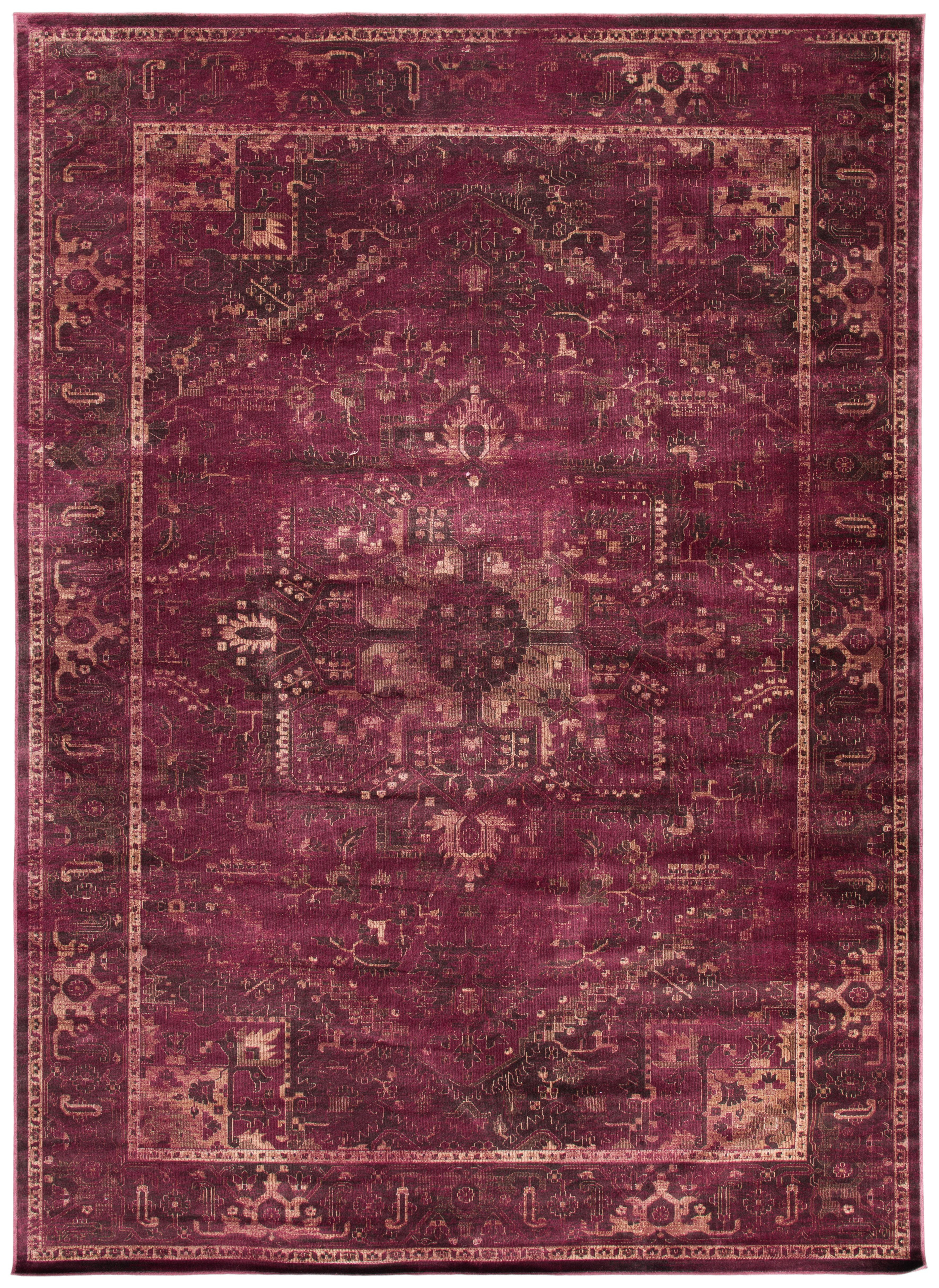 SAFAVIEH Vintage Adrian Bordered Area Rug, Raspberry, 8' x 10 ...