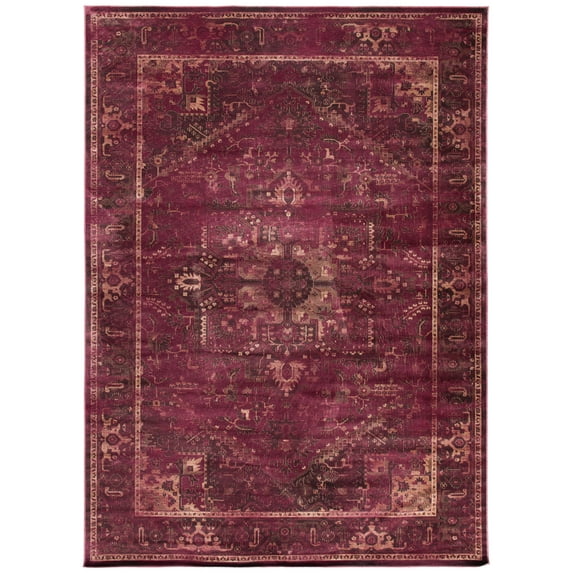 SAFAVIEH Vintage Adrian Bordered Area Rug, Raspberry, 8' x 10 ...