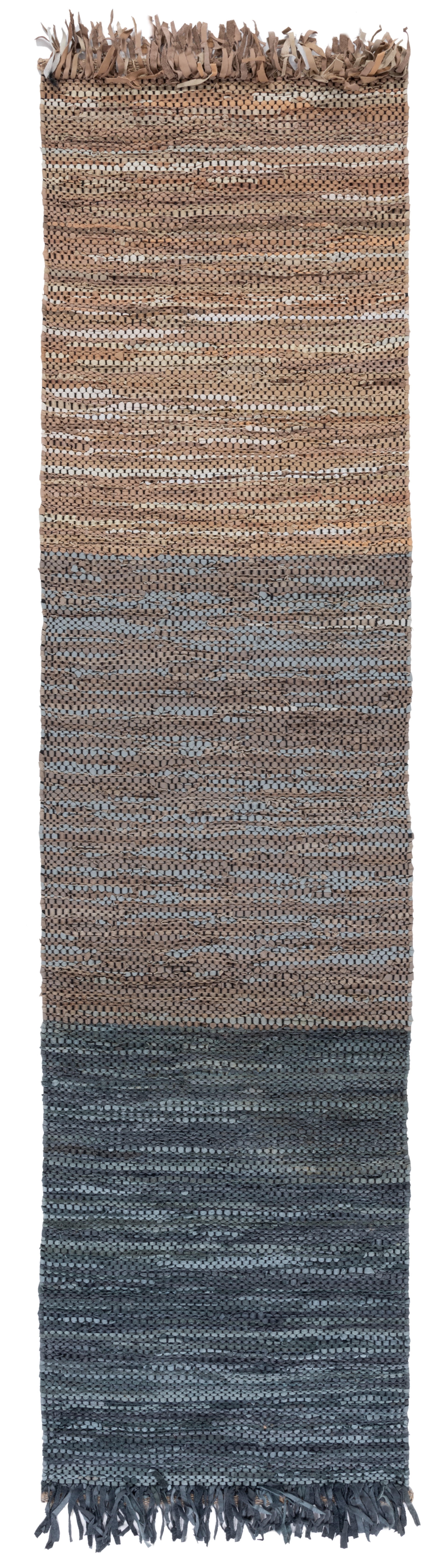 SAFAVIEH Vintage Leather Abraham Neapolitan Runner Rug, Blue/Grey, 2'3 ...