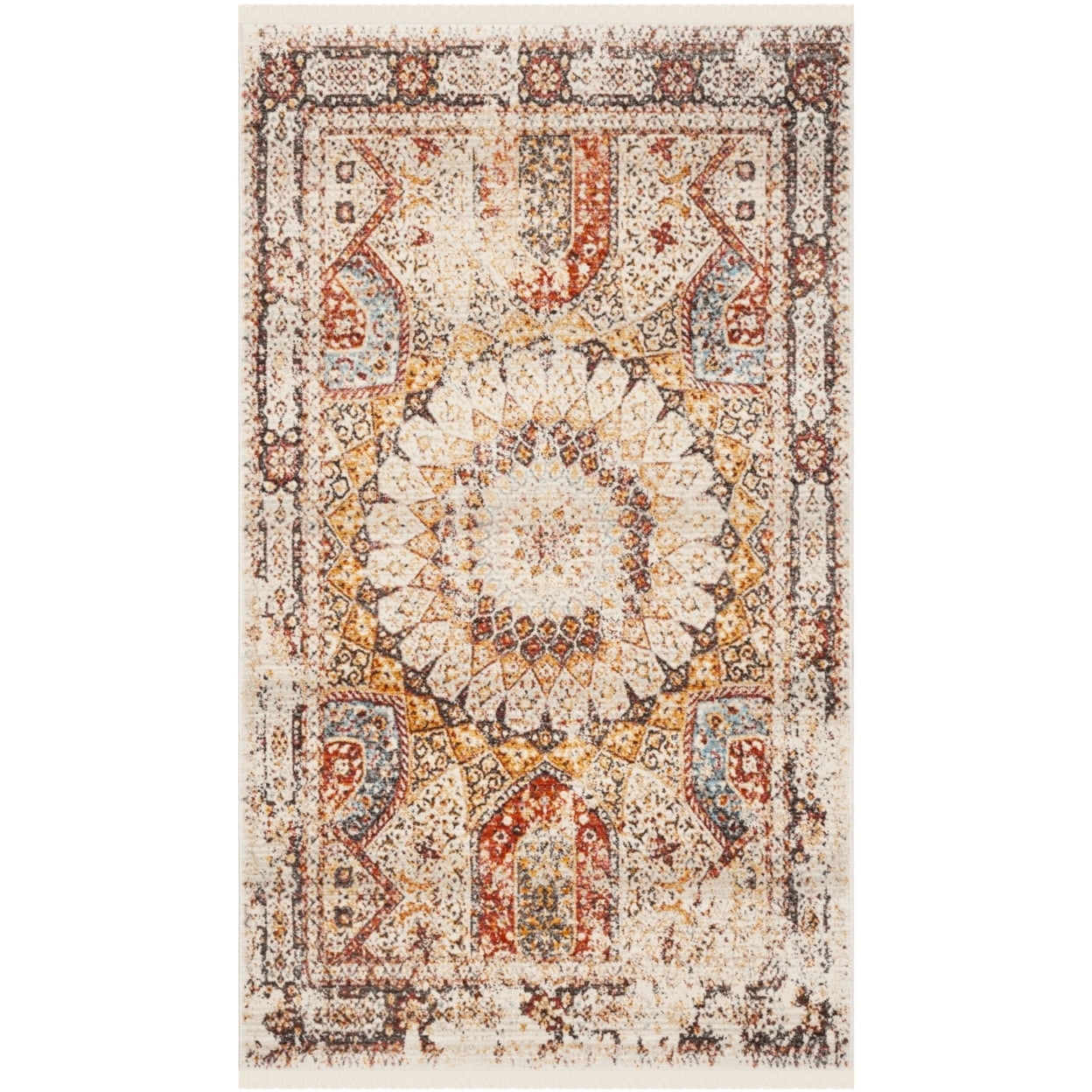 Safavieh Vintage Persian Hildred Oriental Polyester Area Rug, Cream ...