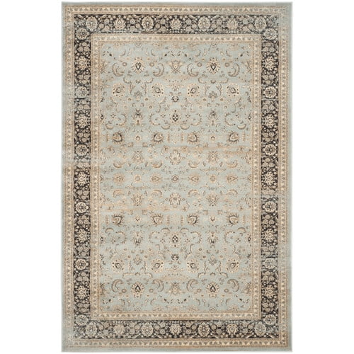 SAFAVIEH Vintage Roseann Traditional Area Rug, Light Blue/Black, 6'7" x ...
