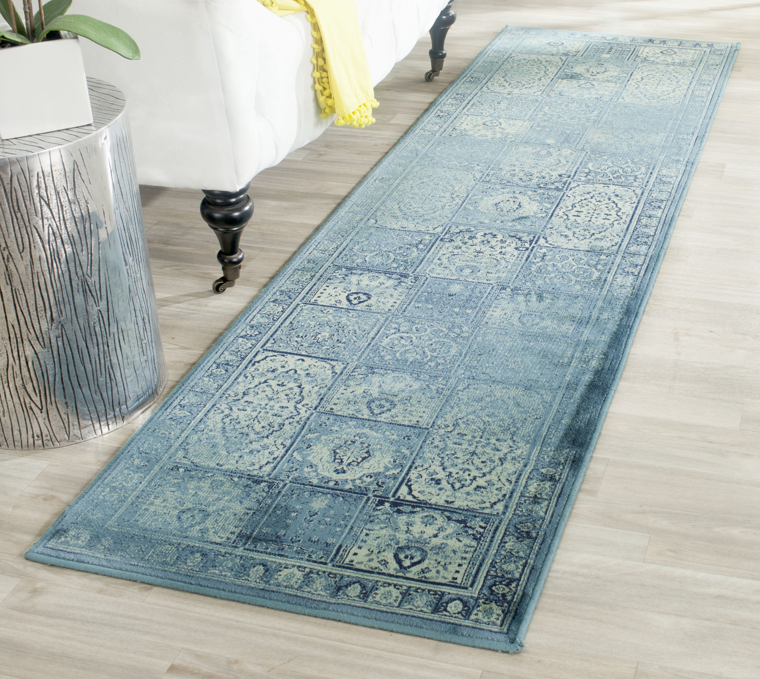 SAFAVIEH Vintage Zen Traditional Runner Rug, Turquoise/Multi, 2'2" x 8 ...