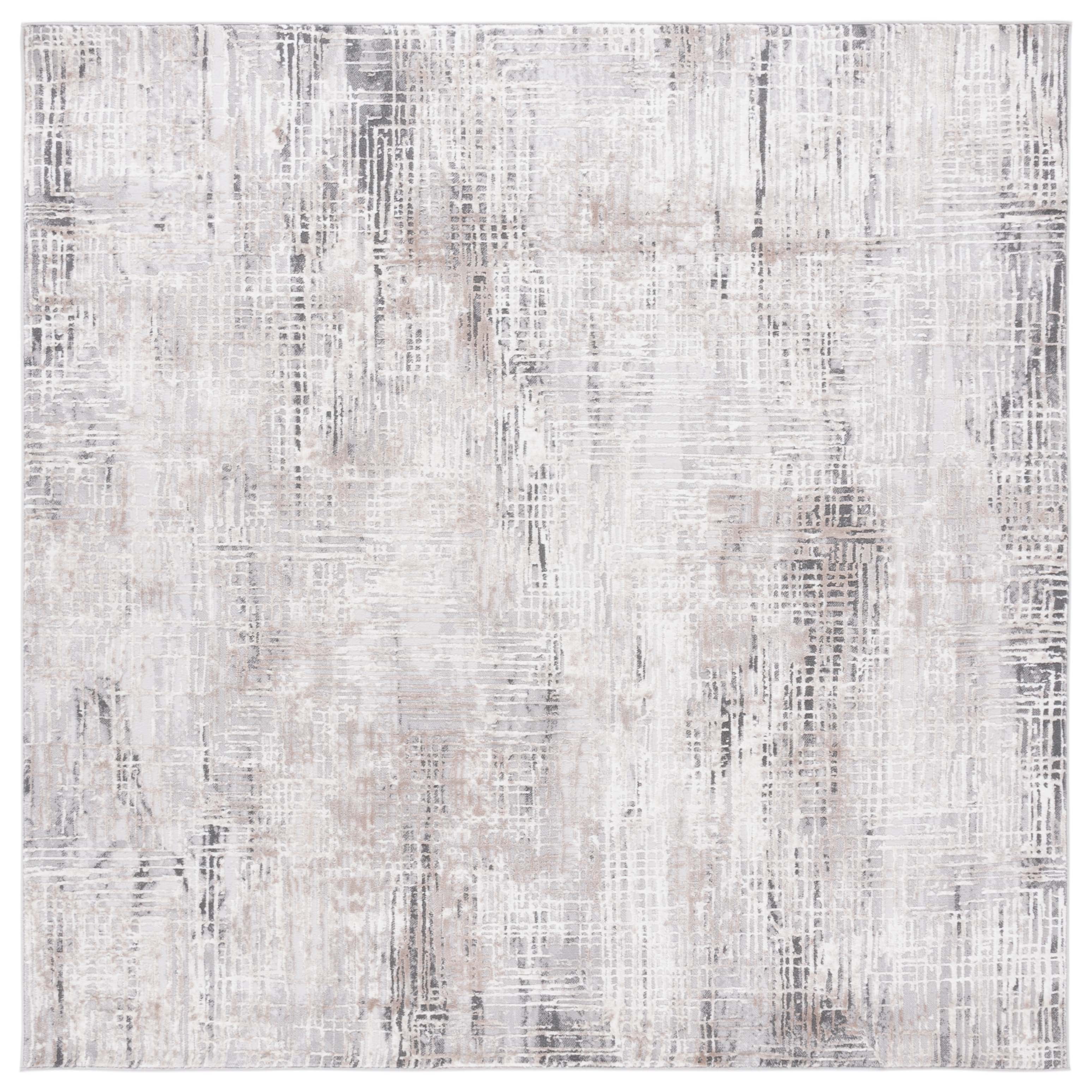 SAFAVIEH Vogue Martha Abstract Area Rug, Gray/Beige, 6'7" x 6'7" Square - Walmart.com