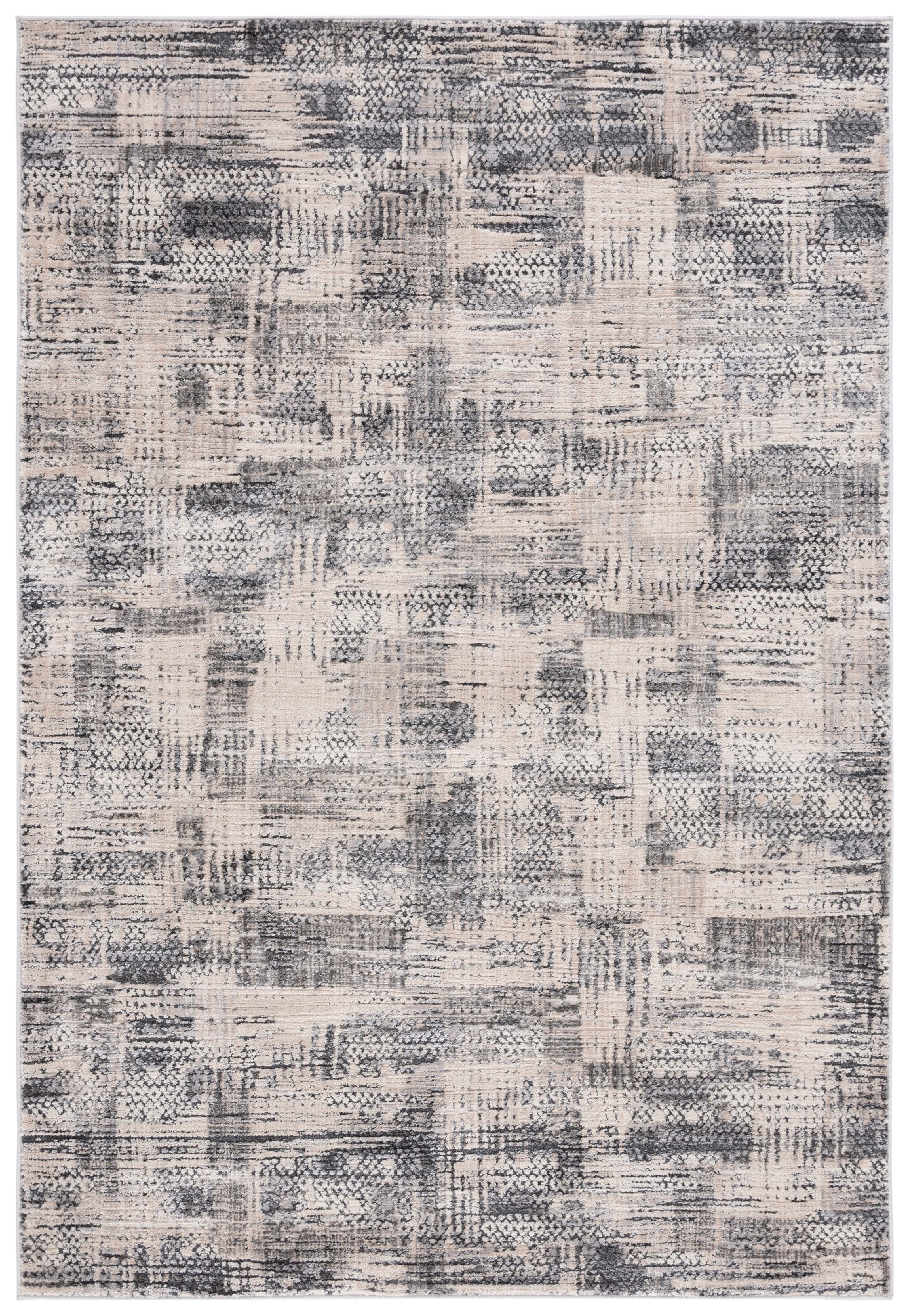 SAFAVIEH Whisper William Abstract Area Rug, Grey/Light Grey, 5'3" x 7'6 ...