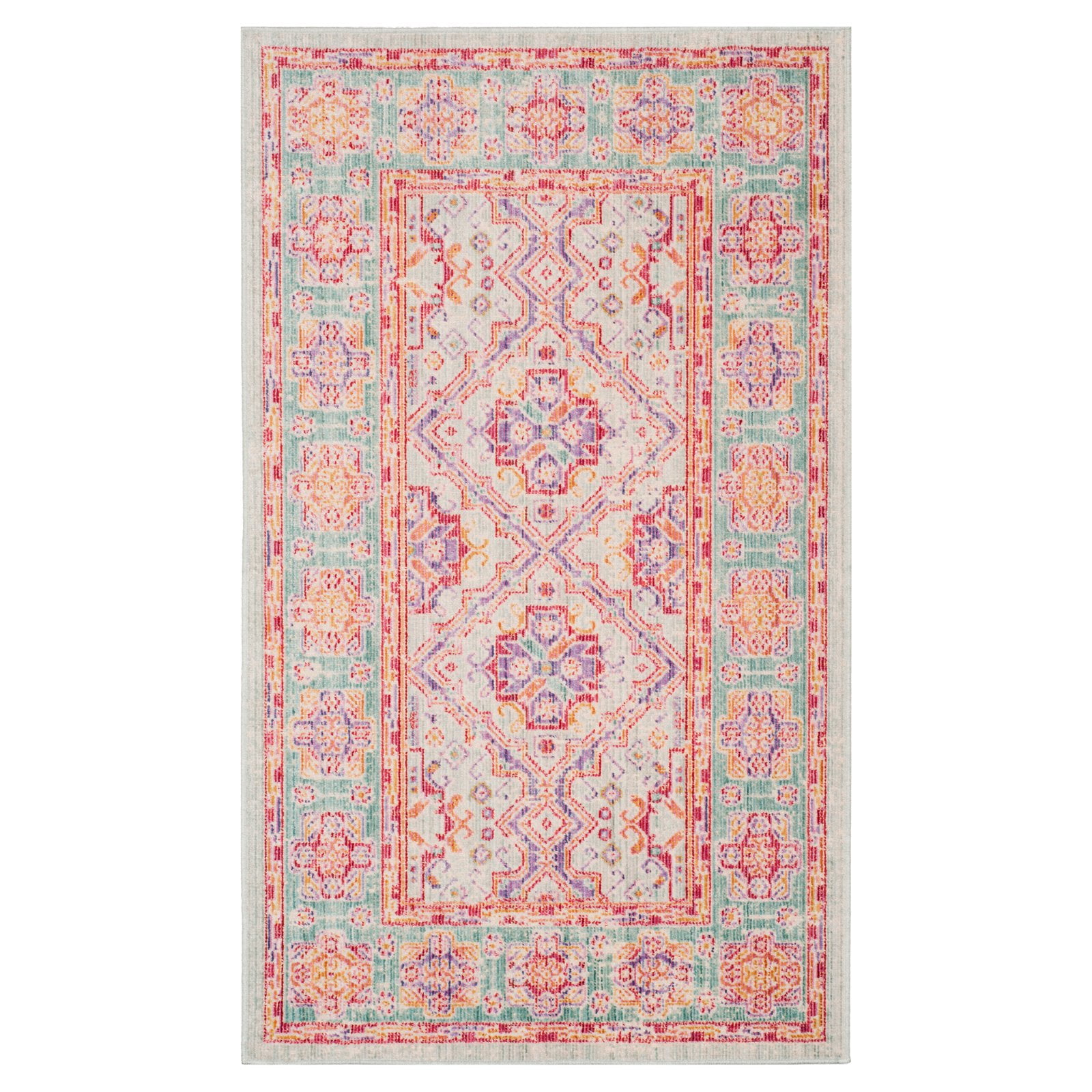 SAFAVIEH Windsor Leandre Traditional Runner Rug, Spa/Fuchsia, 3' x 10 ...