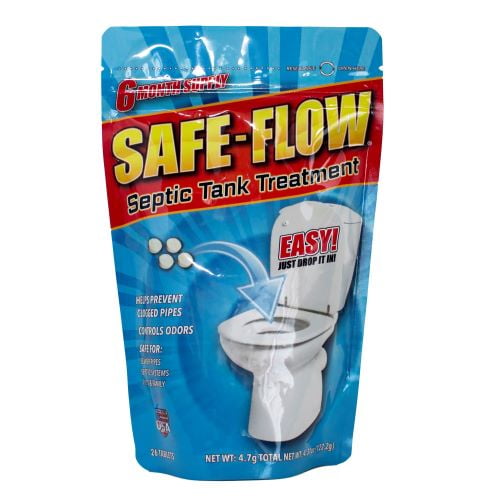 Safe Flow Septic Tank Treatment Small Cleaning Tablets 6 Month Supply Made In The Usa Easy