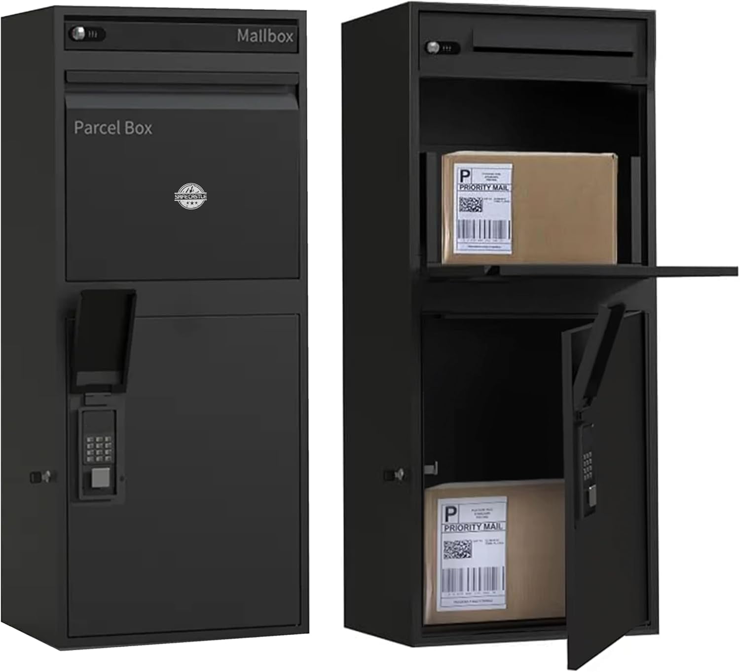 SAFECASTLE Large Smart Letter Drop Box High Capacity Package Delivery ...