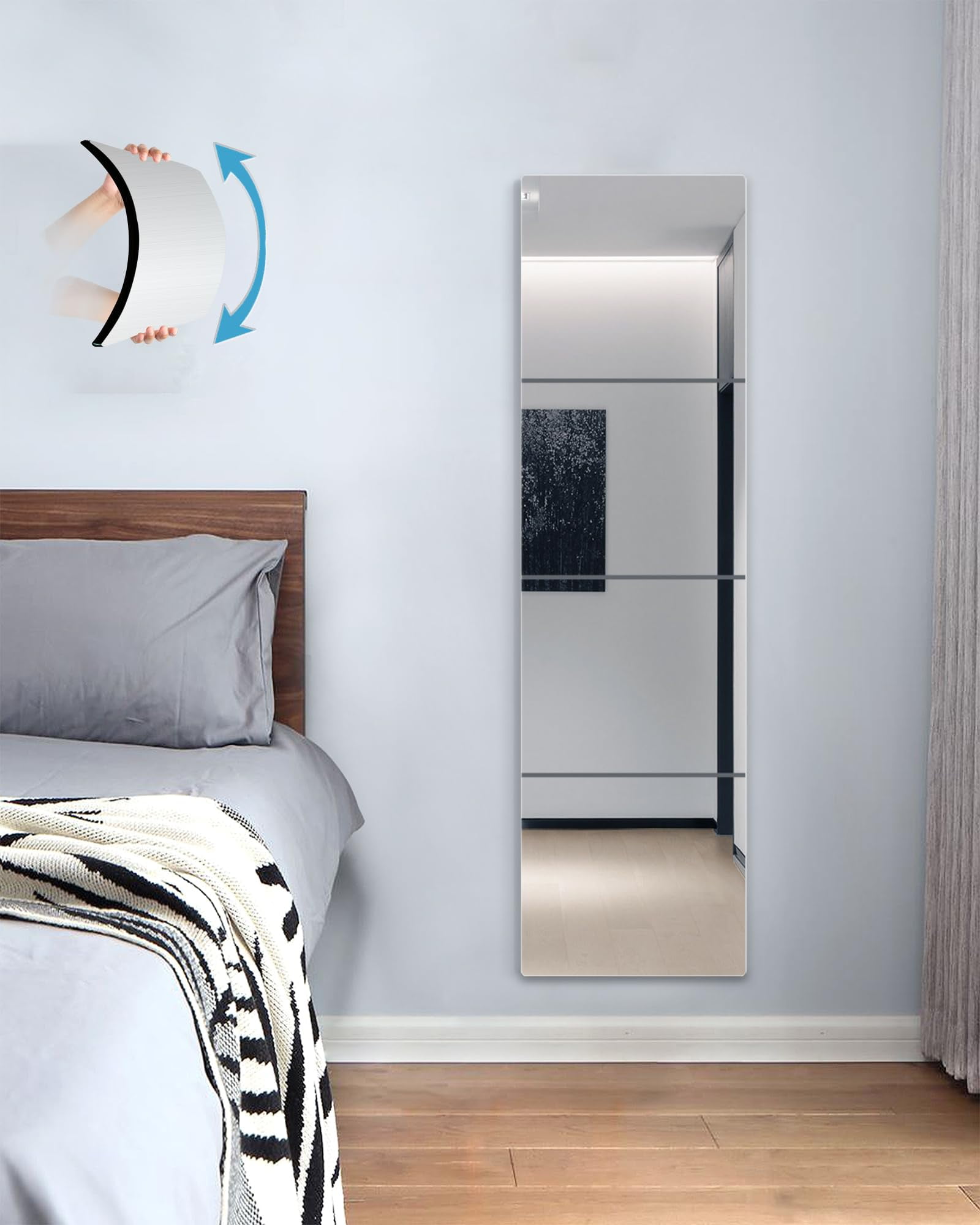 SAFEE MRROR Wall Mirrors for Bedroom Door,Unbreakable Full Length Wall ...