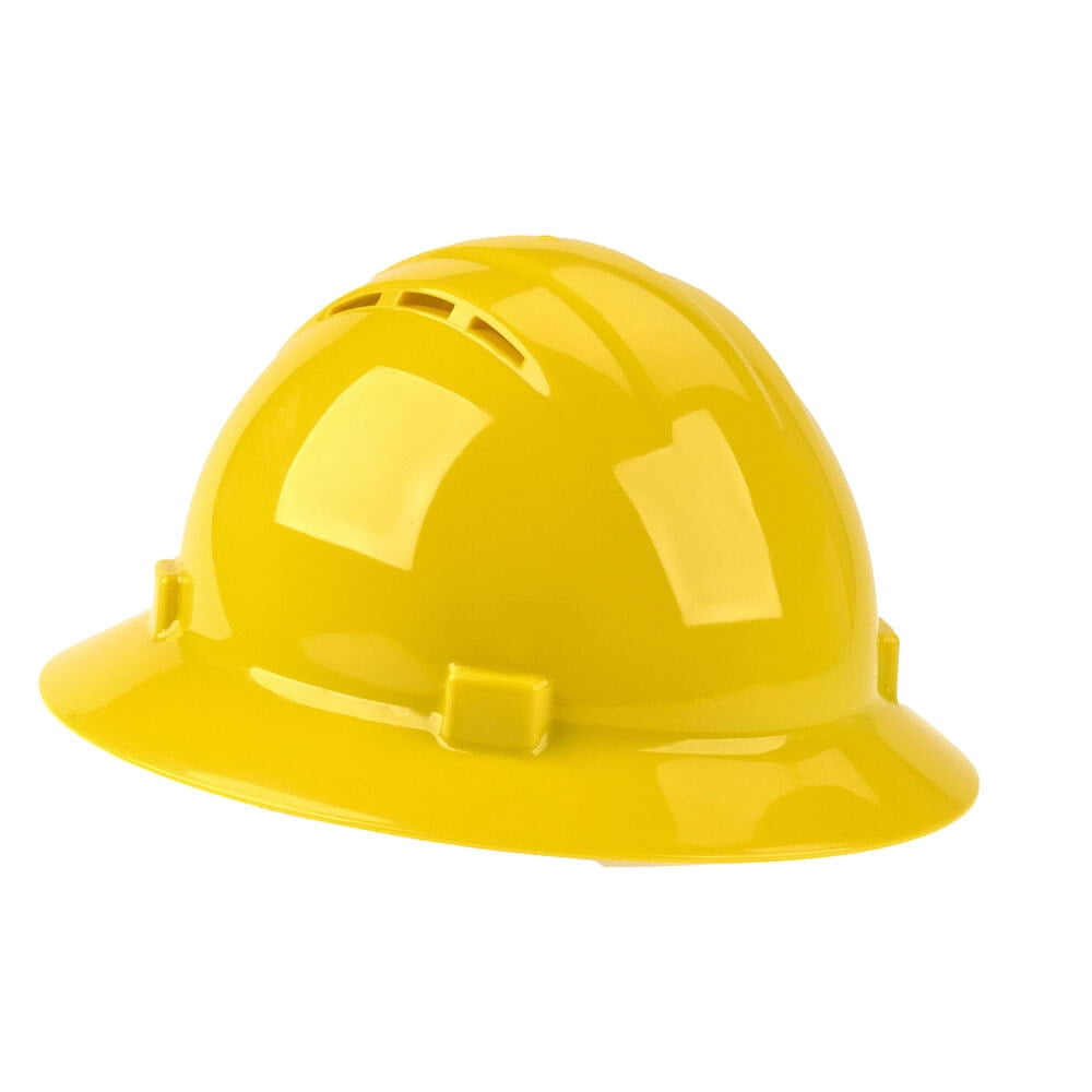 SAFEGEAR Full Brim Hard Hat, Vented, 4 Point Adjustable Ratchet ...